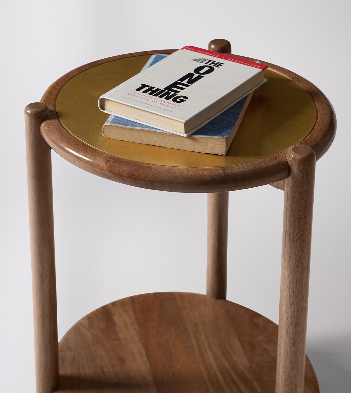 Vicki Mid Century Side Table in Natural Oak-Stained Mango Wood | Swoon