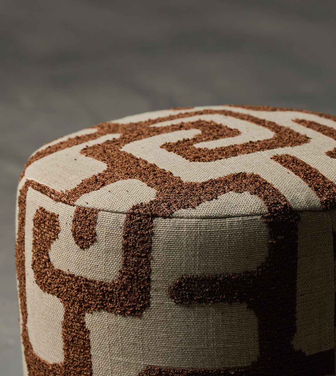 Penfold Maximalist Stool in Dark Rust Red | Swoon