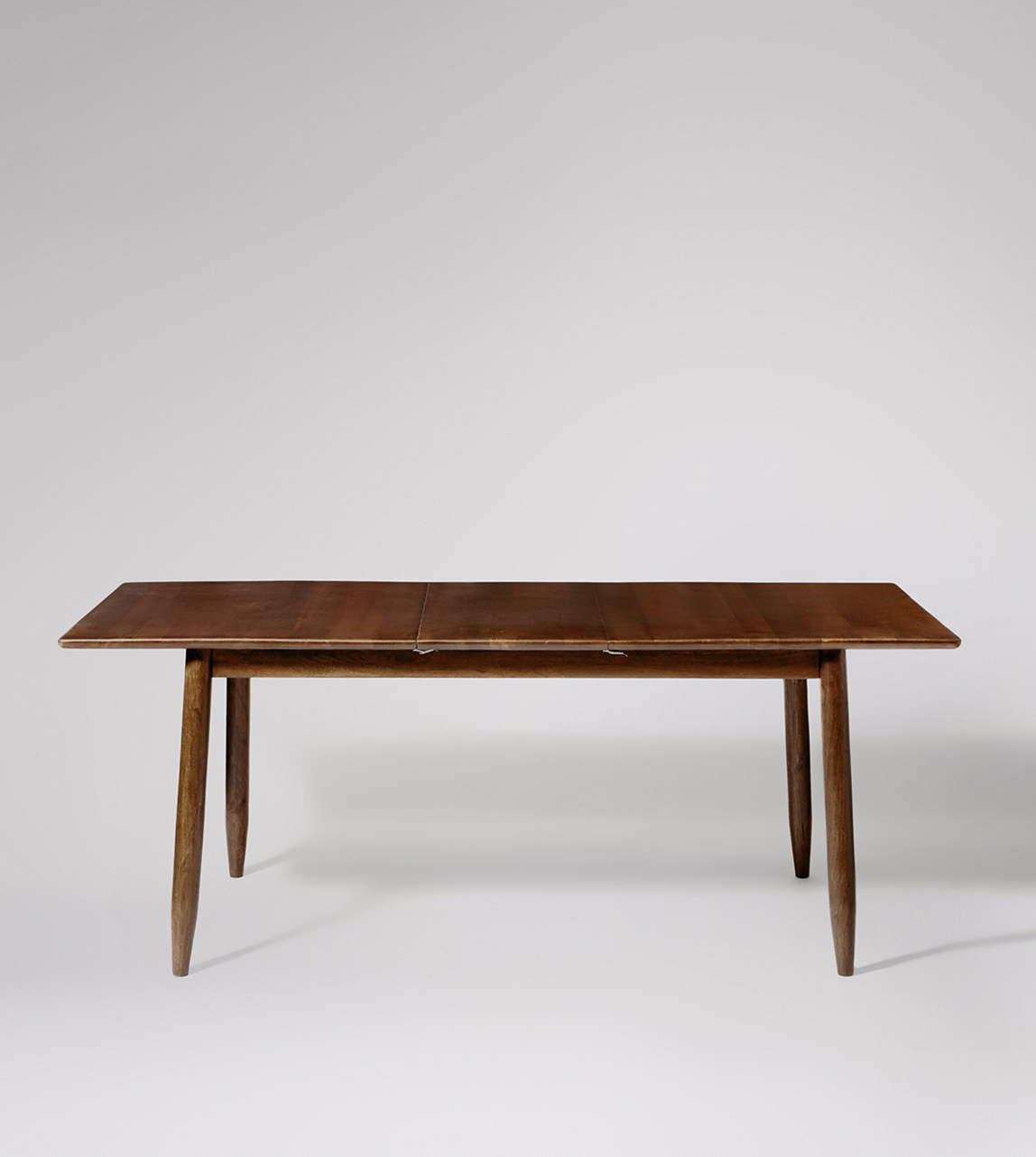 Maltby Mid Century Six-seater Dining Table in Dark Brown Acacia | Swoon
