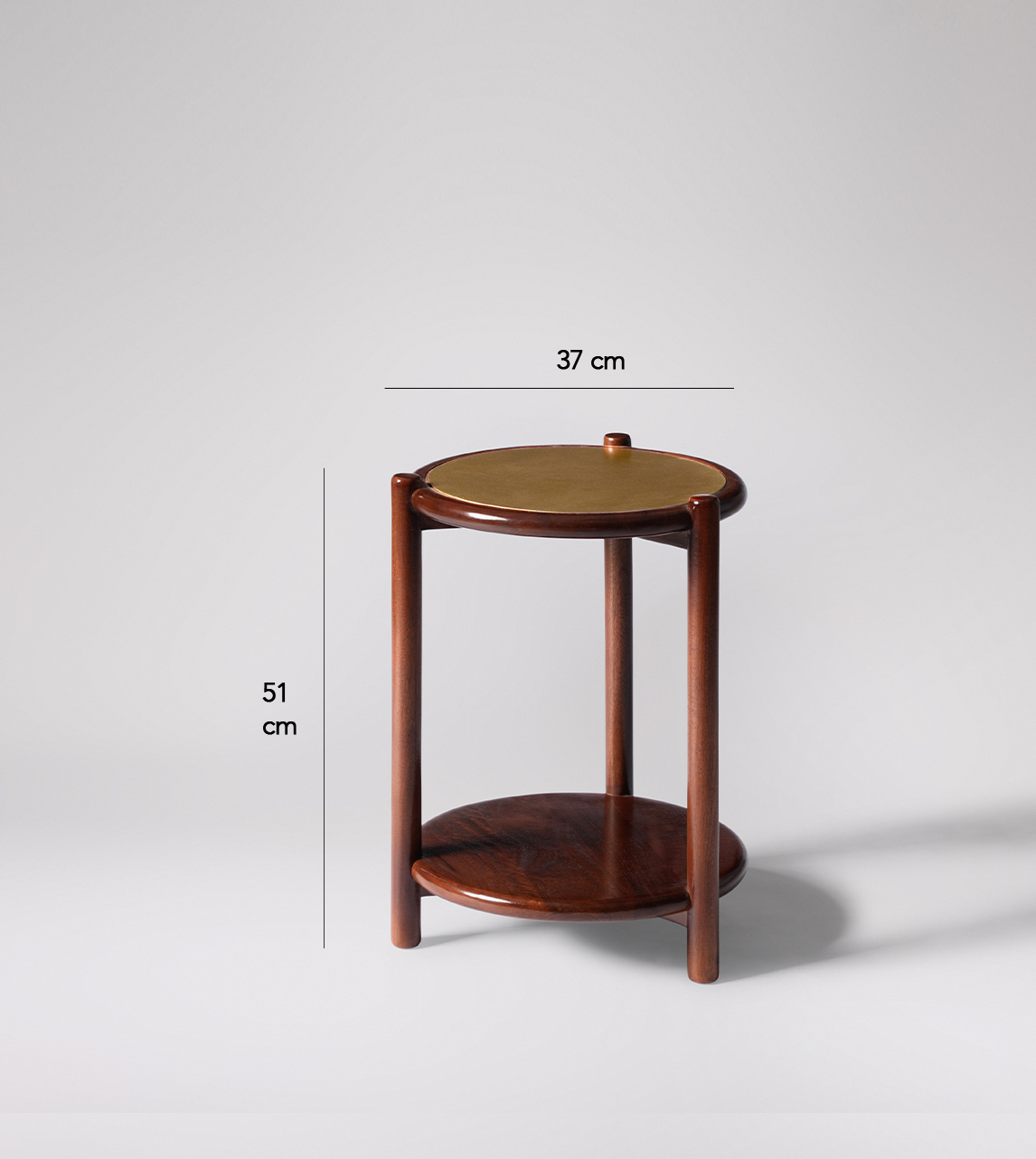 Vicki Mid Century Side Table in Dark Brown Mango Wood | Swoon