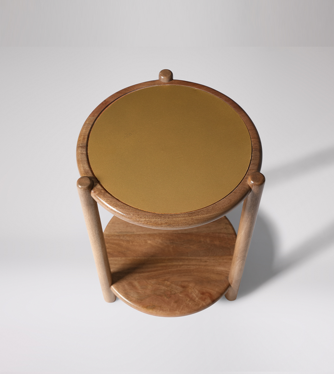 Vicki Mid Century Side Table in Natural Oak-Stained Mango Wood | Swoon