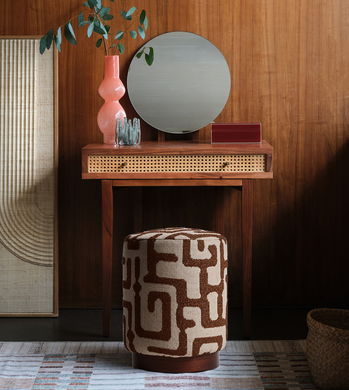 Penfold Maximalist Stool in Dark Rust Red | Swoon
