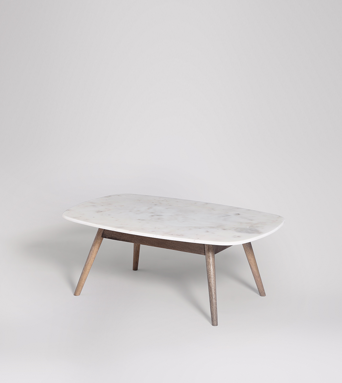 Kasper Mid Century Coffee Table in Natural Oak-stained Mango Wood ...