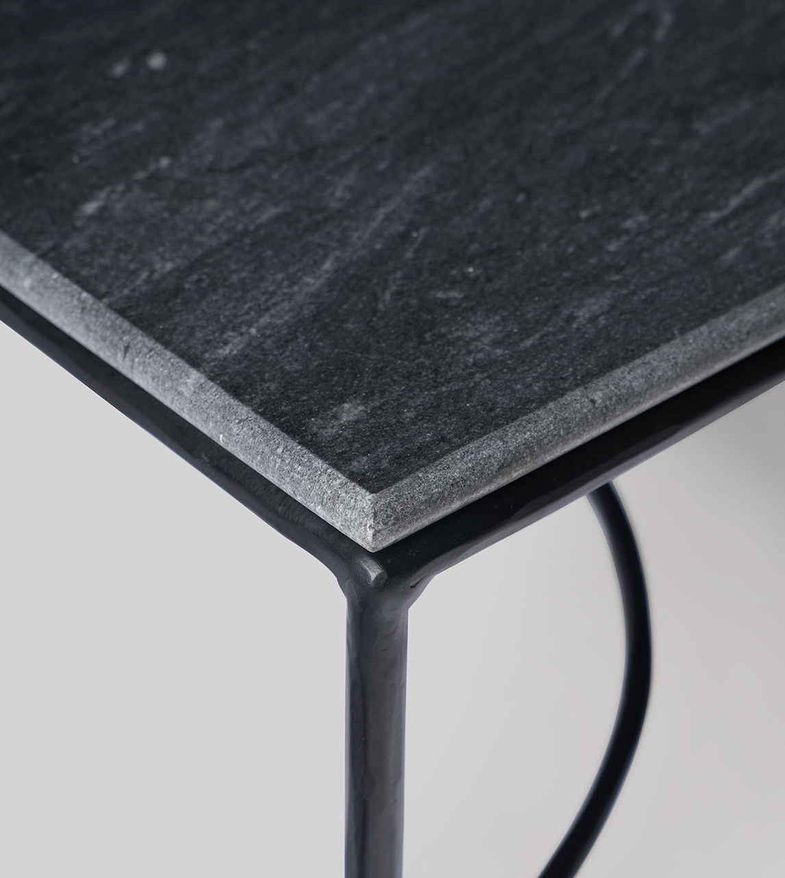 Krono Traditional Coffee Table in Black Marble & Matt Black | Swoon