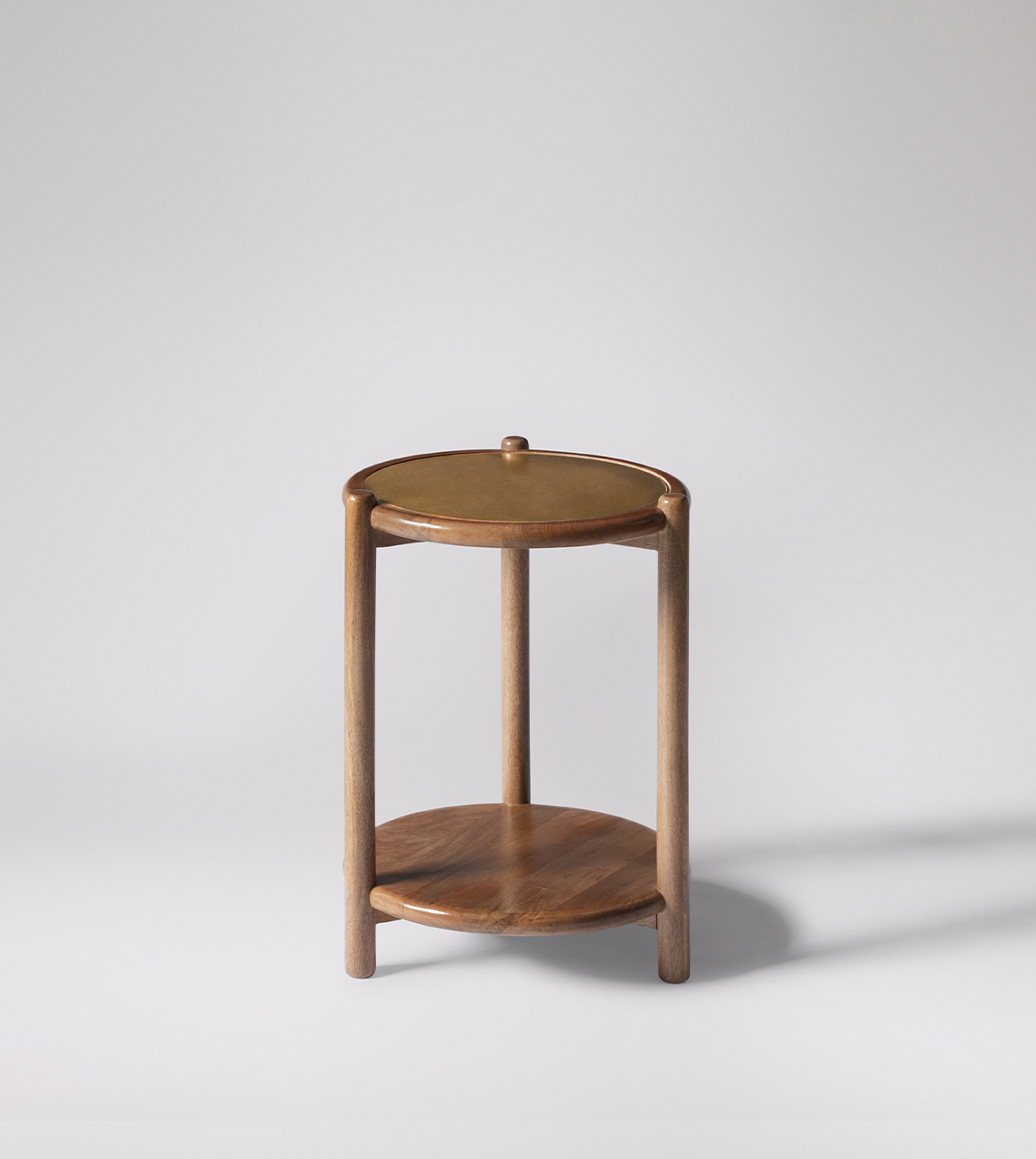 Vicki Mid Century Side Table in Natural Oak-Stained Mango Wood | Swoon