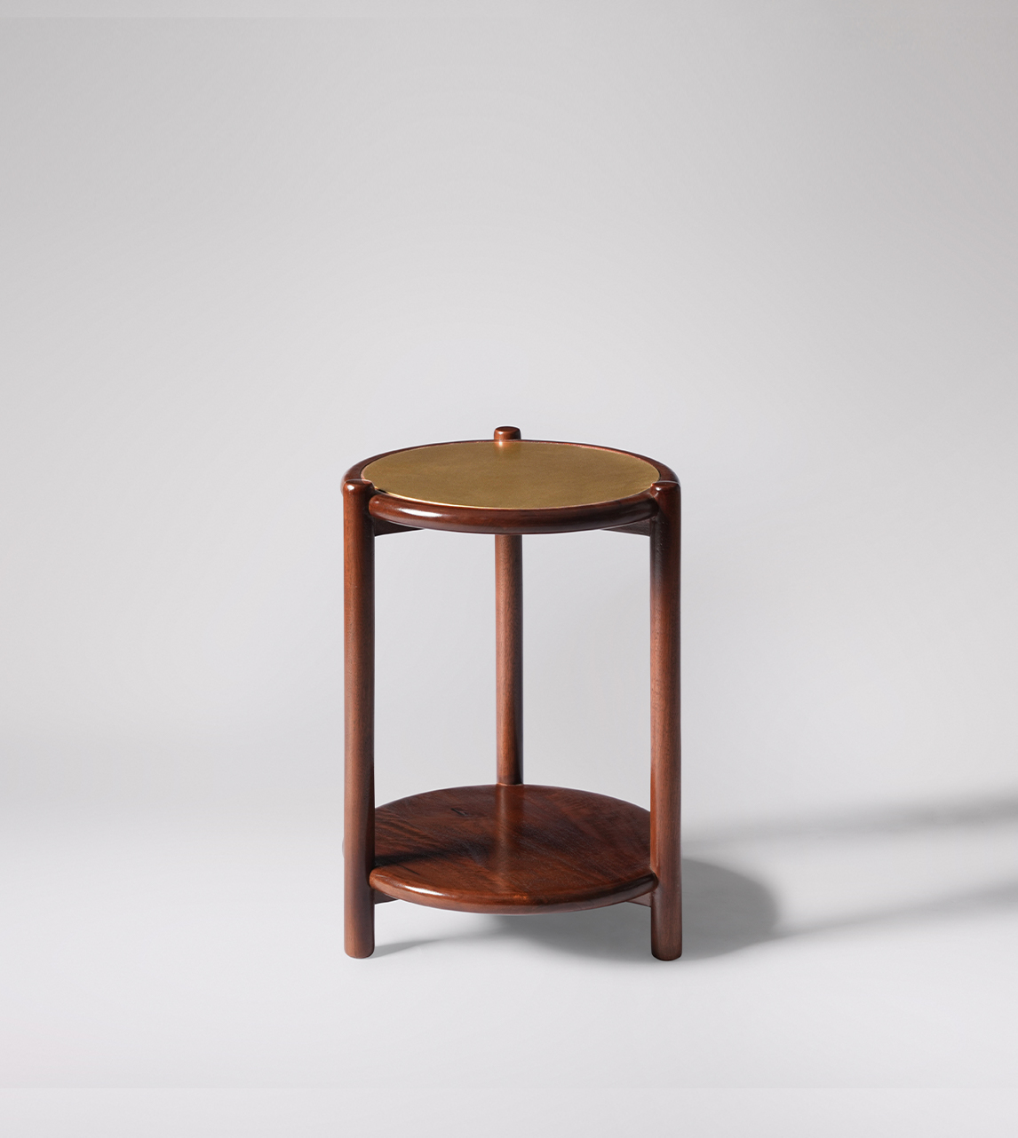 Vicki Mid Century Side Table in Dark Brown Mango Wood | Swoon