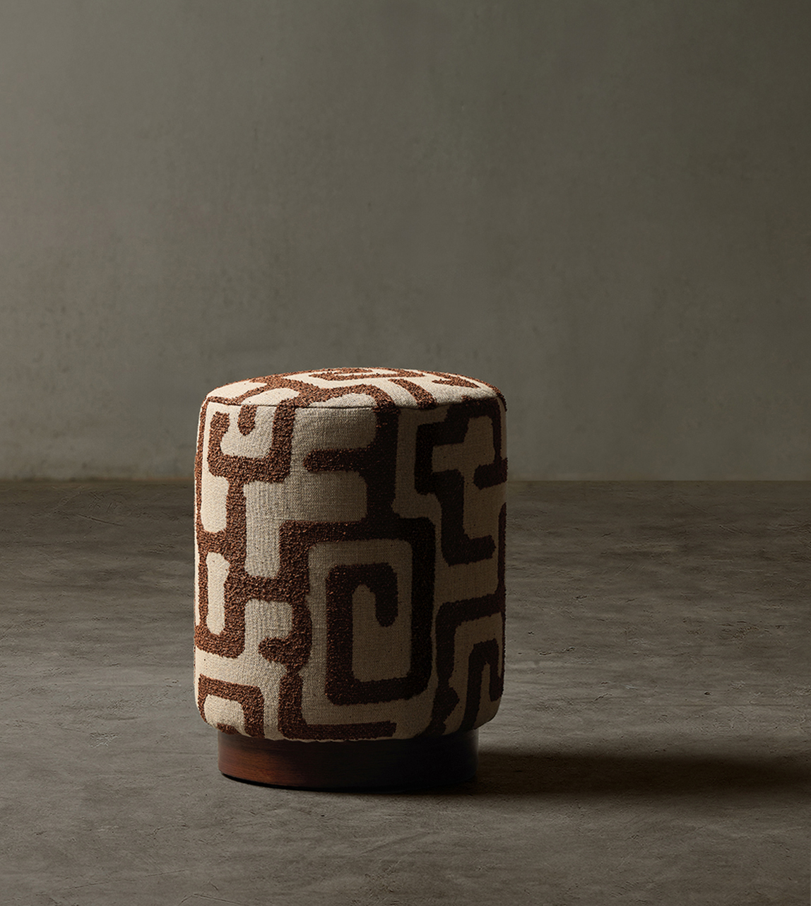 Penfold Maximalist Stool in Dark Rust Red | Swoon