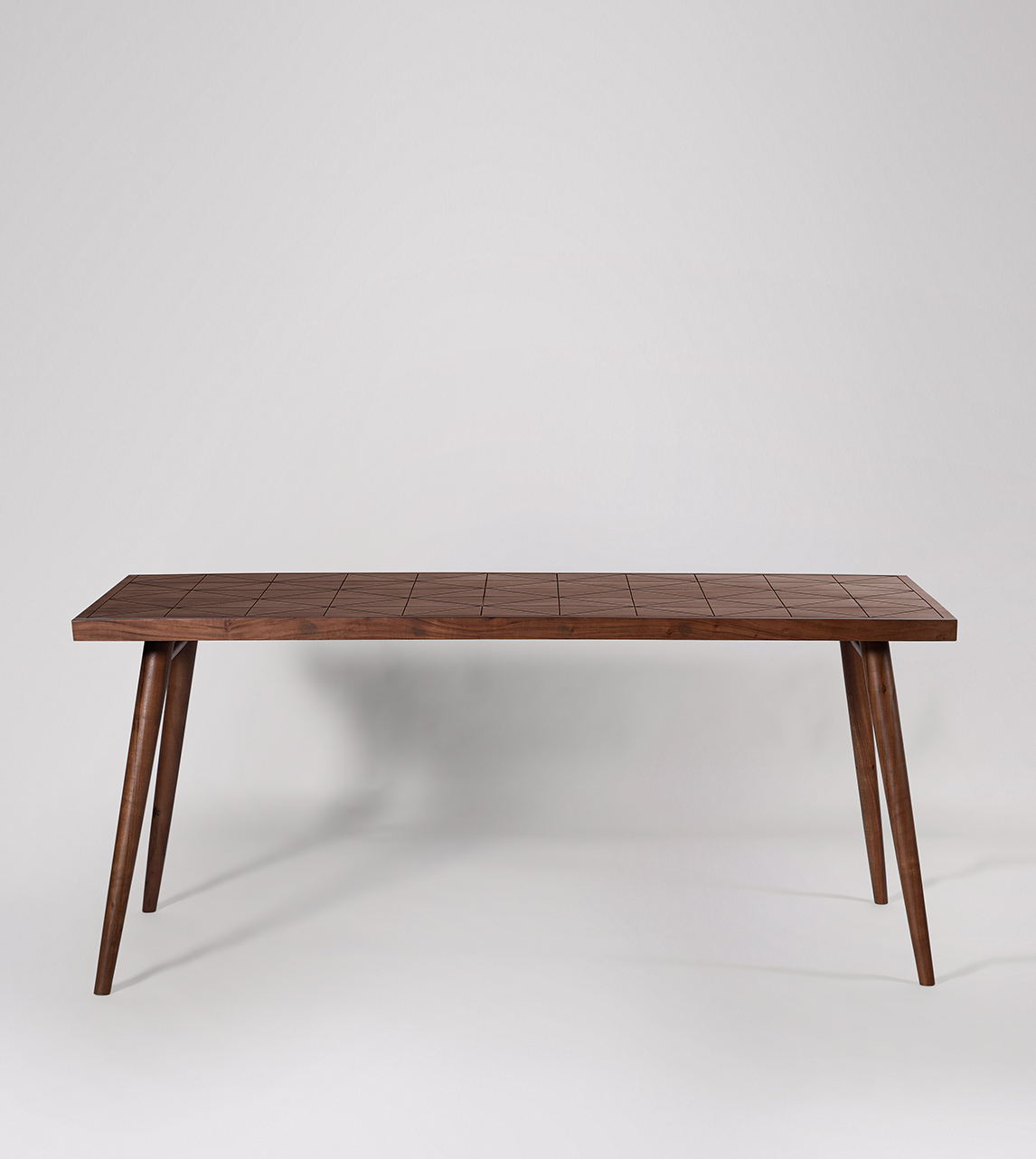 Sibley Mid-Century Eight-seater Dining Table in Dark Brown Acacia | Swoon