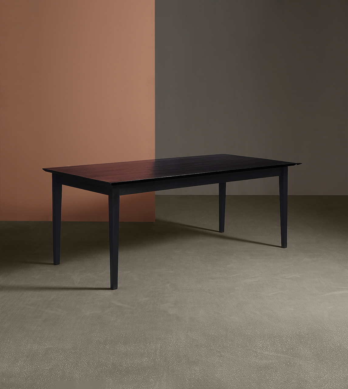 Newham Traditional Dining Table In Black Mango Wood | Swoon
