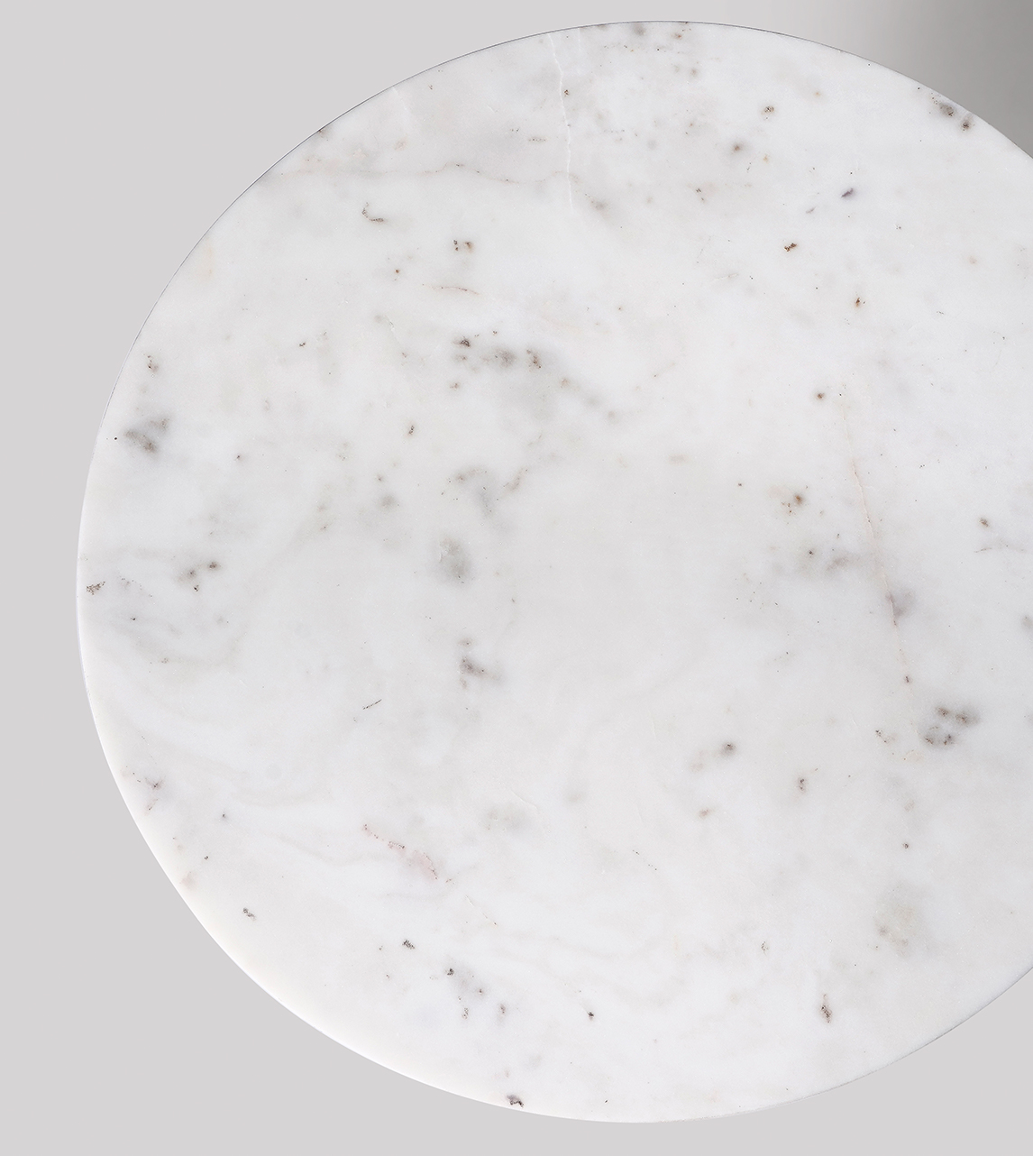 Pearl Minimalist Coffee Table in White Marble & Brass | Swoon