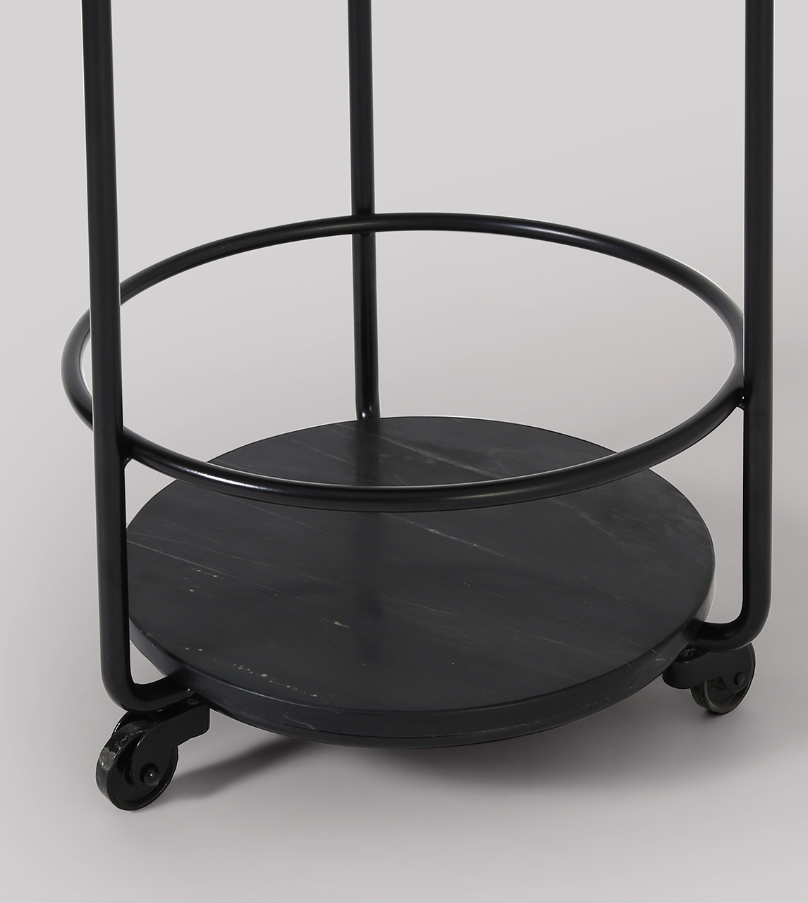 Clifton Deco Drinks Trolley in Black Marble, Black Mango Wood & Black ...