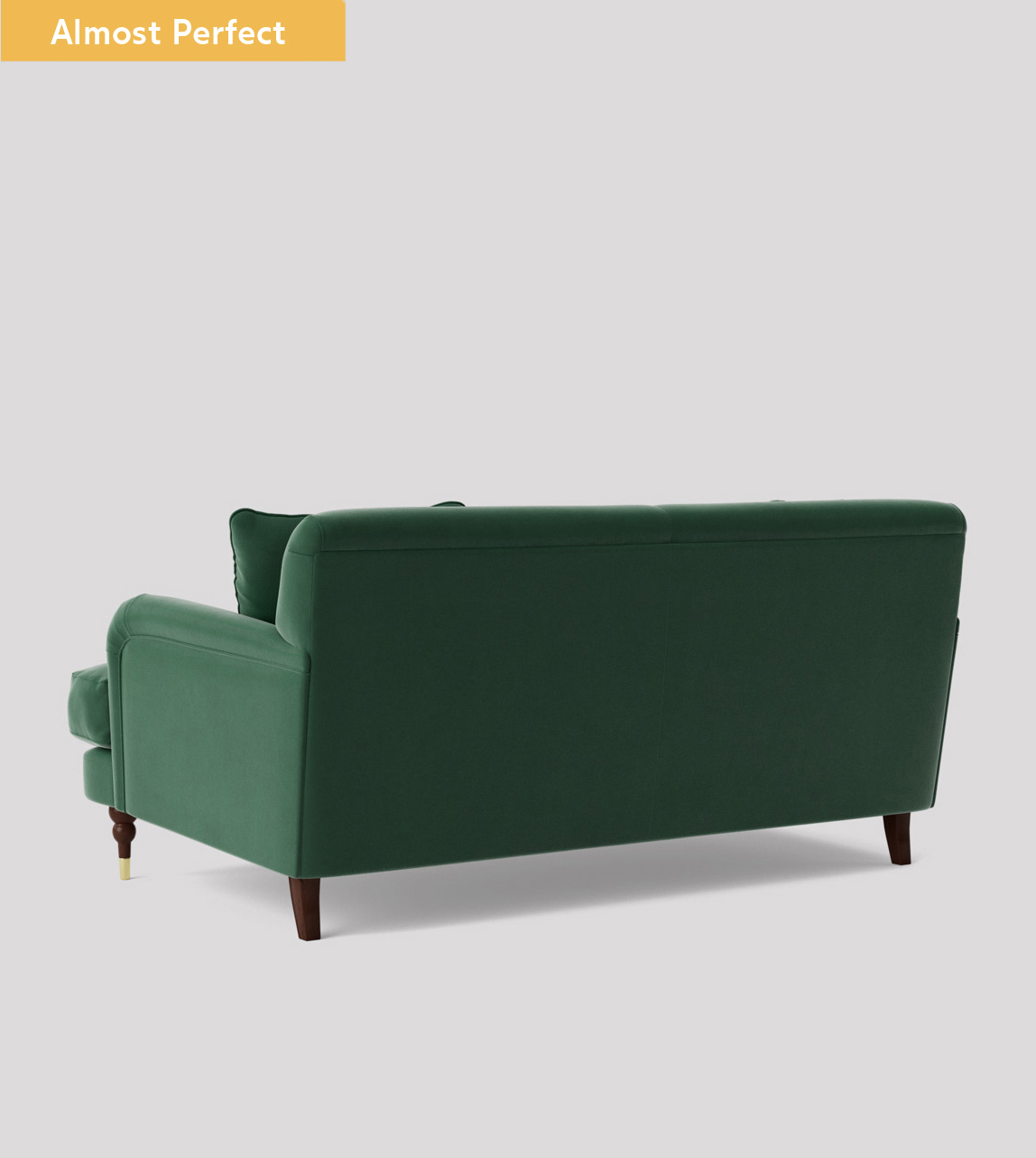 Chorley Two-Seater Sofa in Hunter Easy Velvet with Dark Feet | Express ...