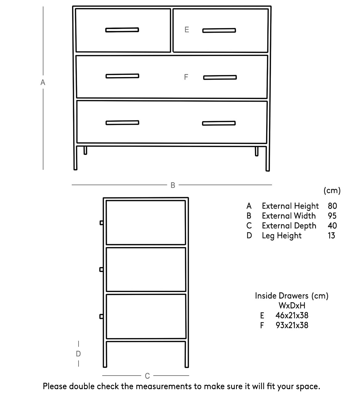 Stepney Industrial Four-drawer Chest Of Drawers in Gunmetal & Brass | Swoon