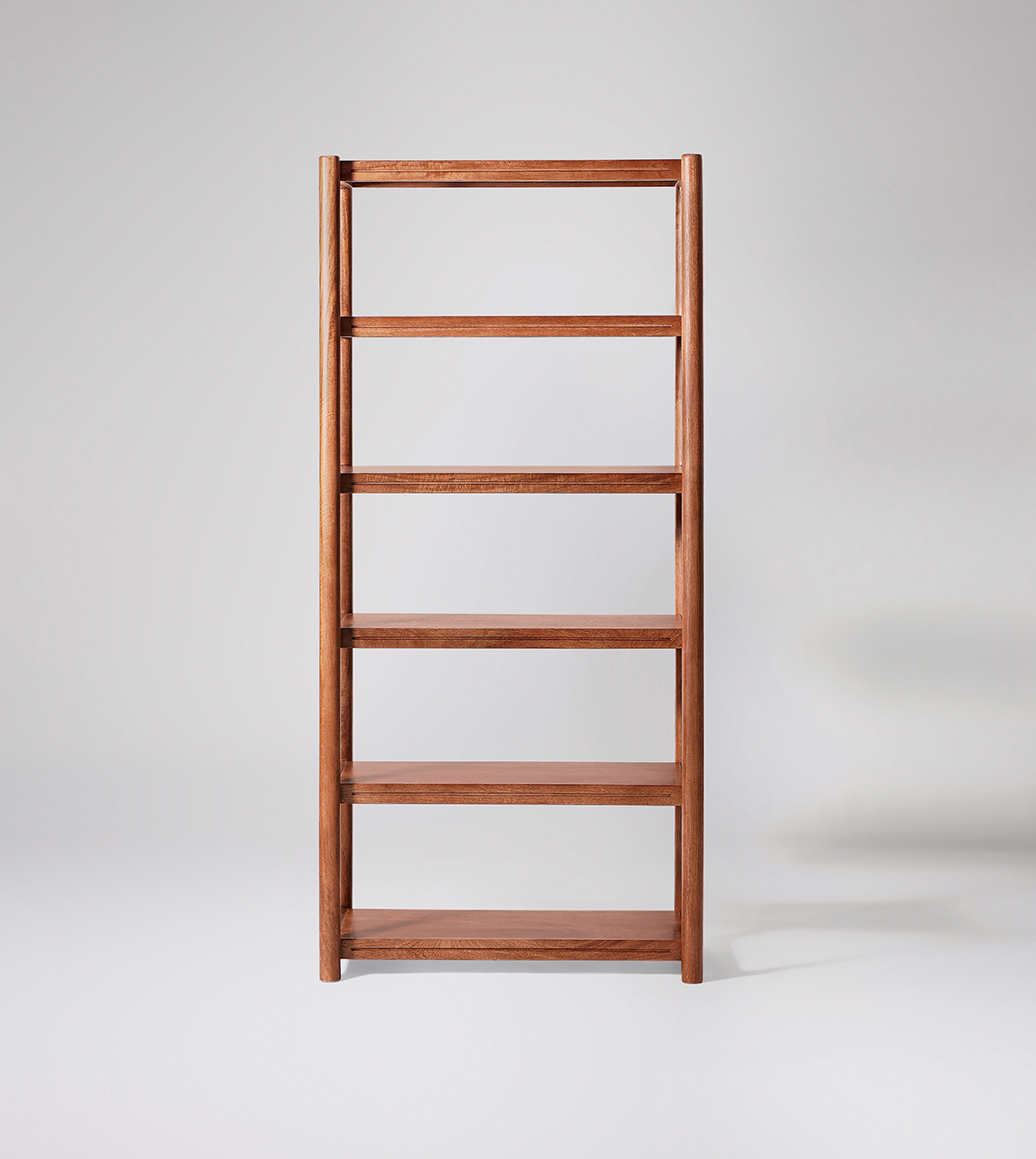 Dowling Traditional Ladder Shelving in Dark Brown Mango Wood | Swoon