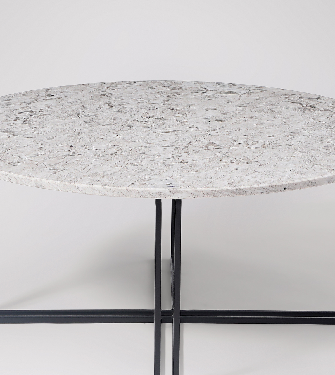 Praia Luxe Coffee Table in Brown Marble & Steel | Swoon
