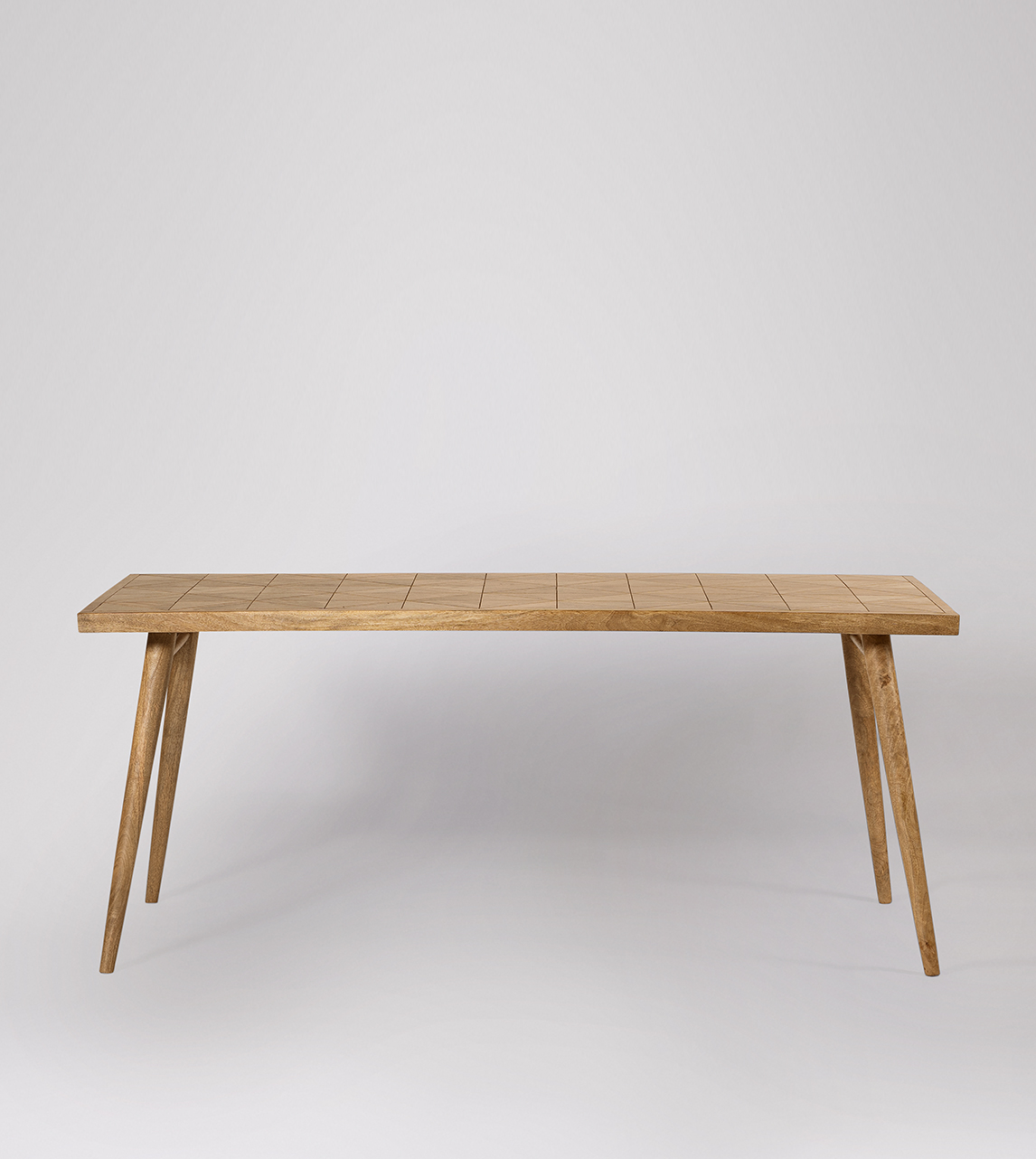 Sibley Mid-Century Eight-seater Dining Table in Natural Mango Wood | Swoon