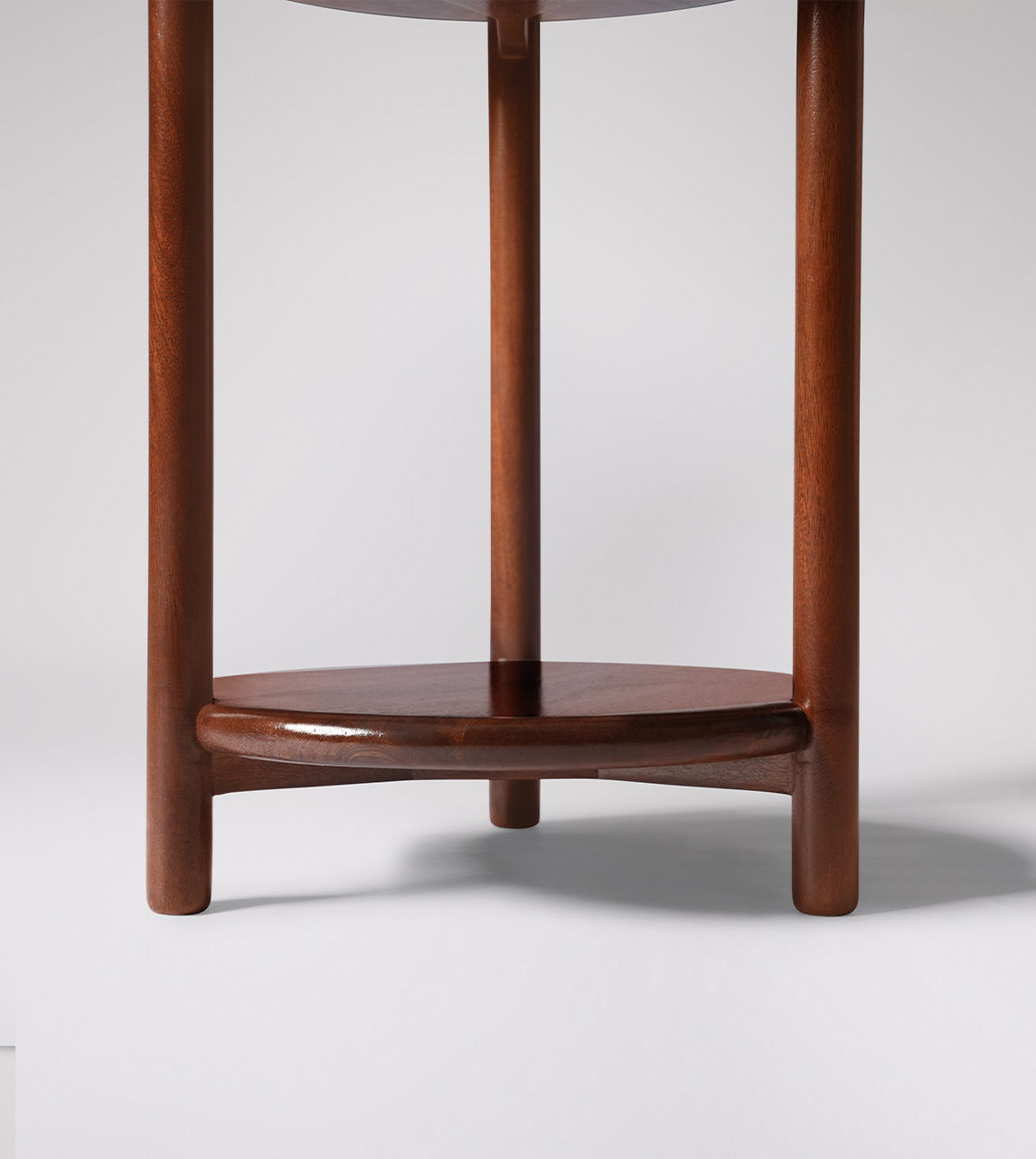 Vicki Mid Century Side Table in Dark Brown Mango Wood | Swoon