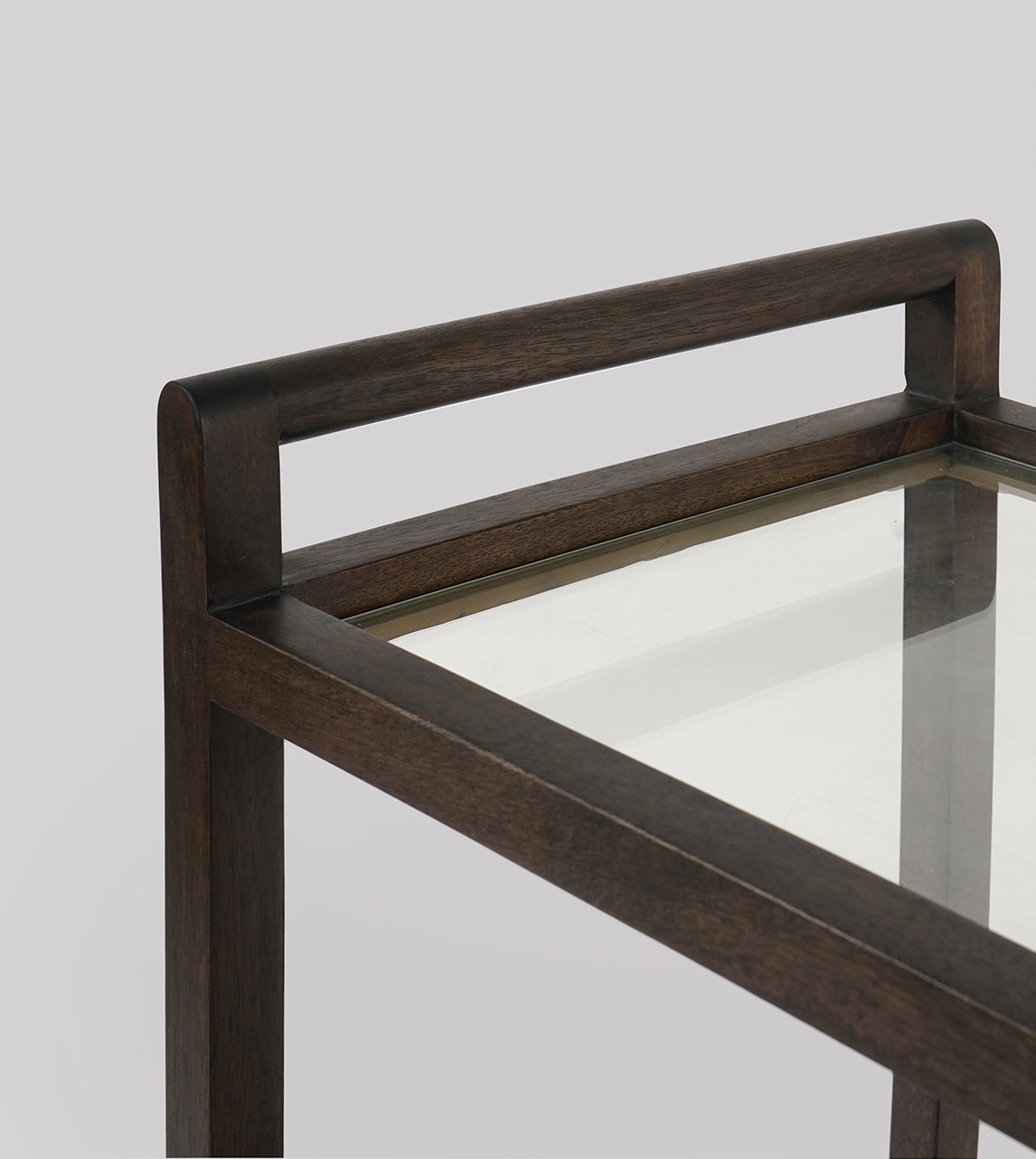 Klaus Mid-Century Scandi Drinks Trolley in Tobacco-stained Mango Wood ...