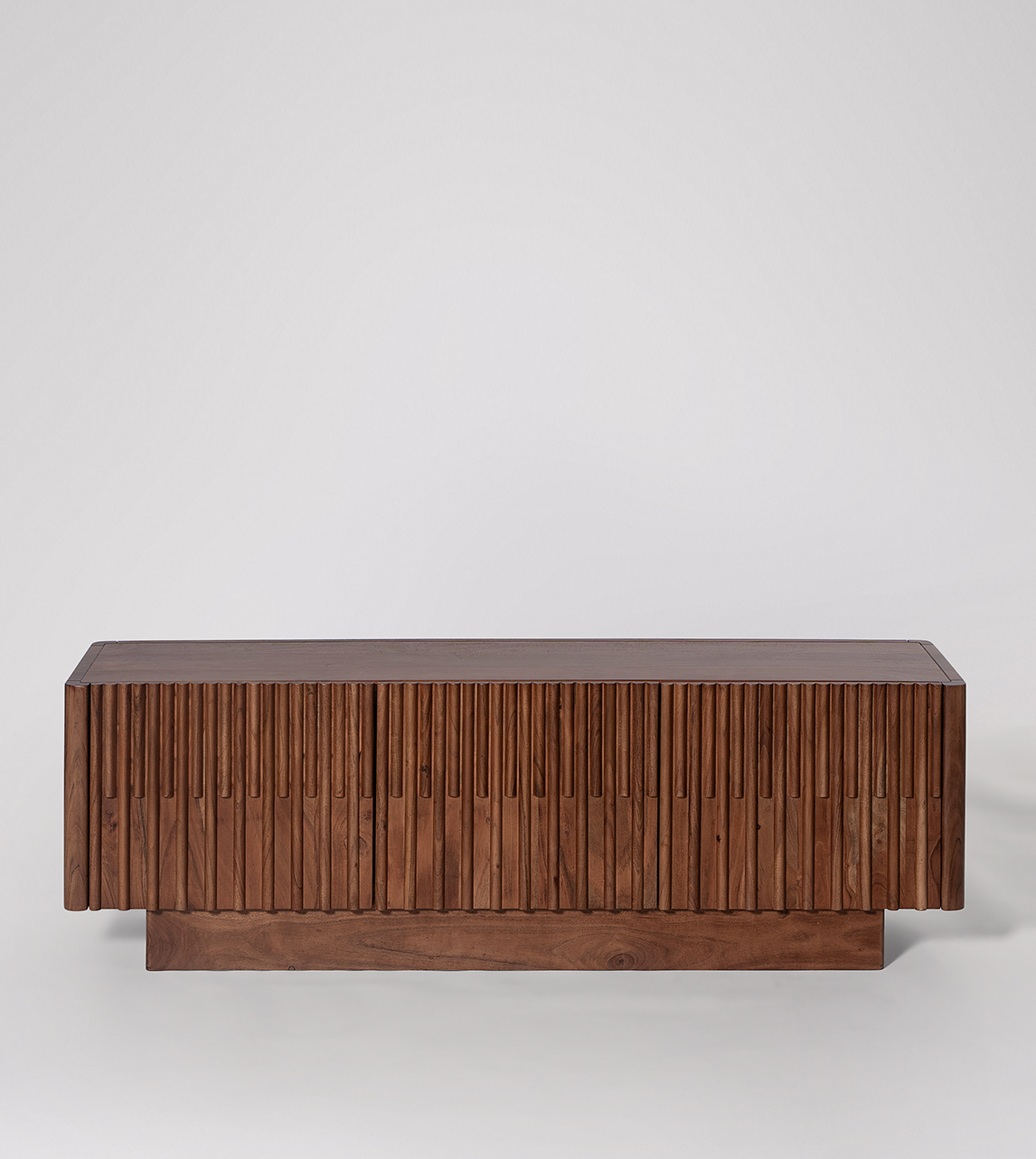 Hampstead Scandi TV Stand in Dark Brown Acacia | Swoon