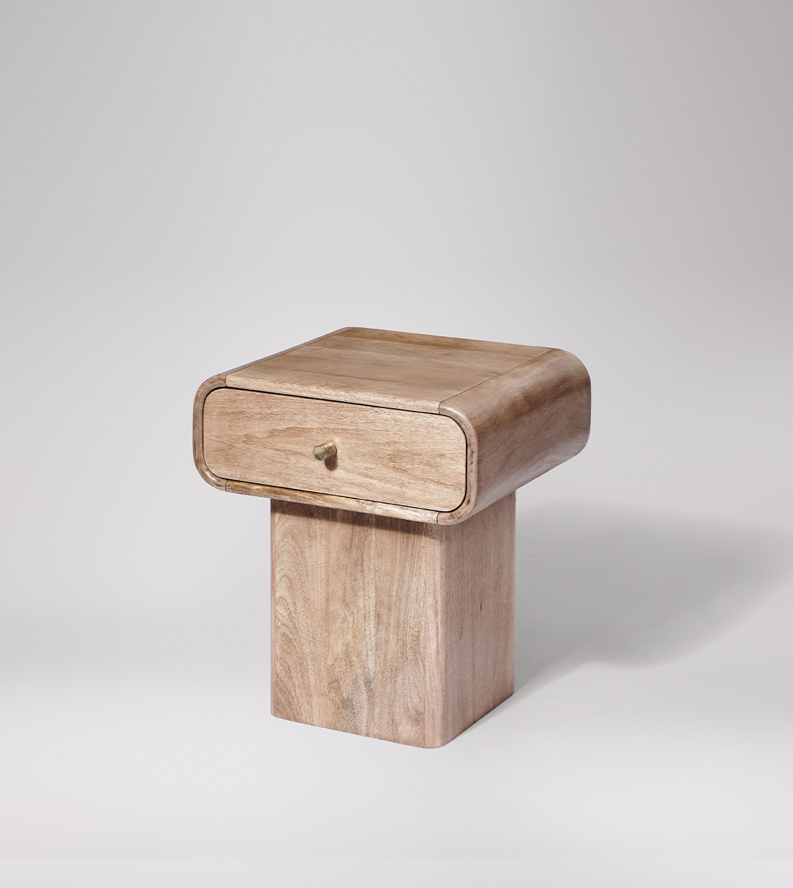 Orsten Maximalist Bedside Table in Natural Oak-stained Mango Wood ...