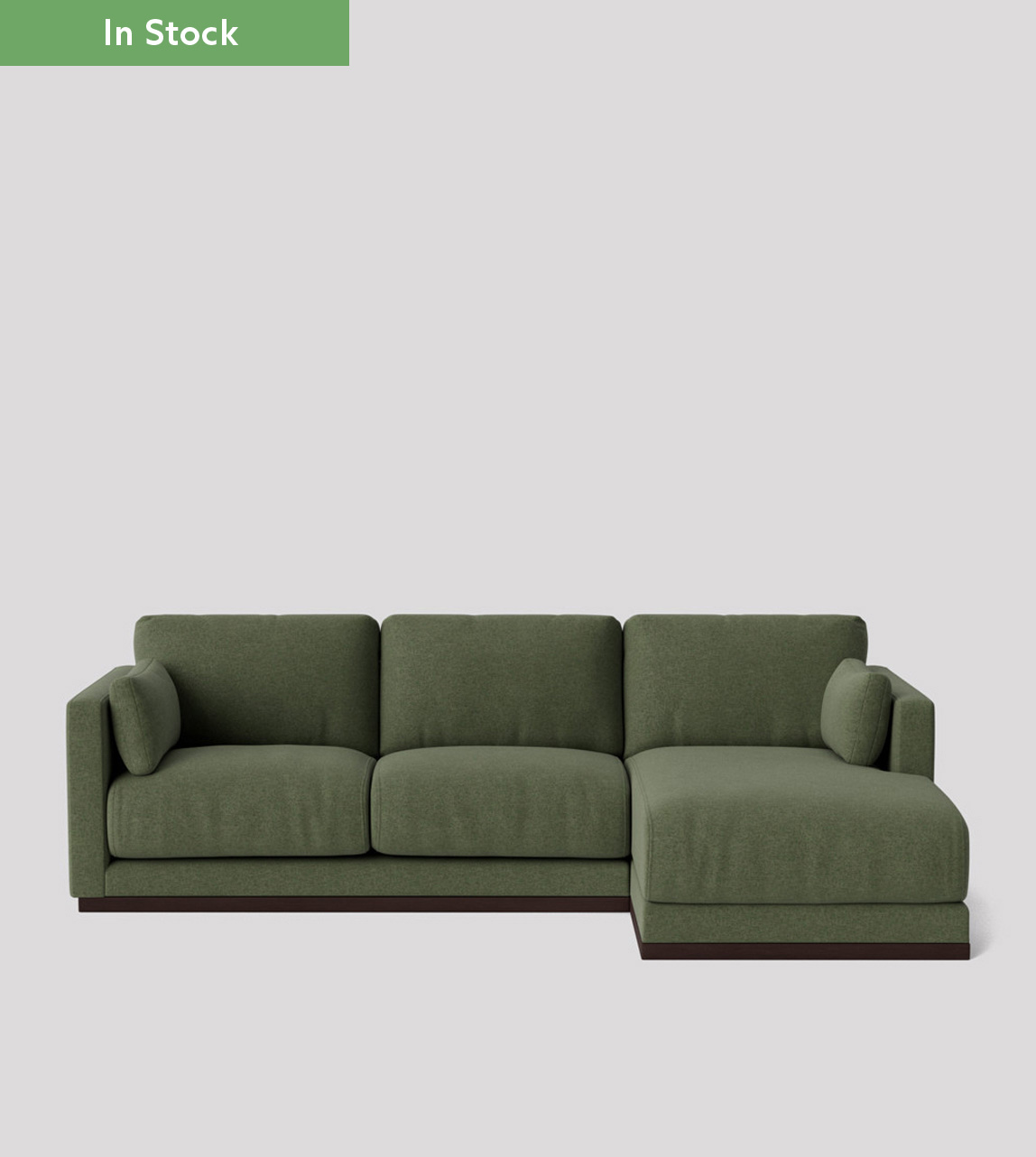 Alesund Right-hand Corner Sofa in Willow Soft Wool with Dark Feet | Swoon