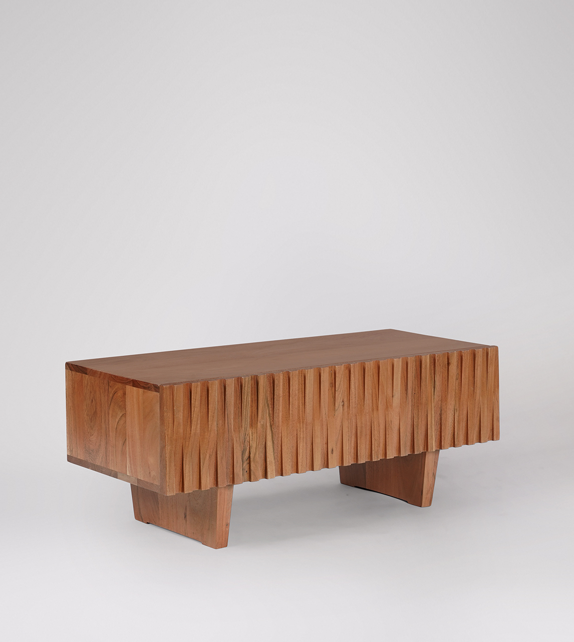 Finchley Scandi Media Unit in Stonewashed Acacia | Swoon