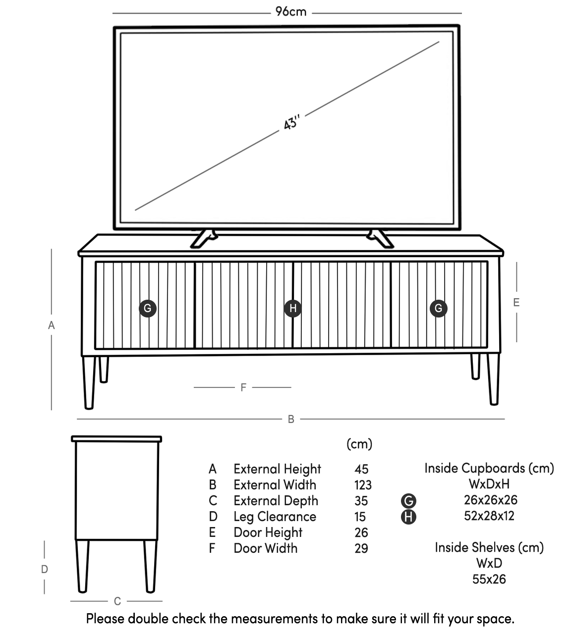 Reyna Classic Media Unit in Brass & Matt Charcoal | Swoon