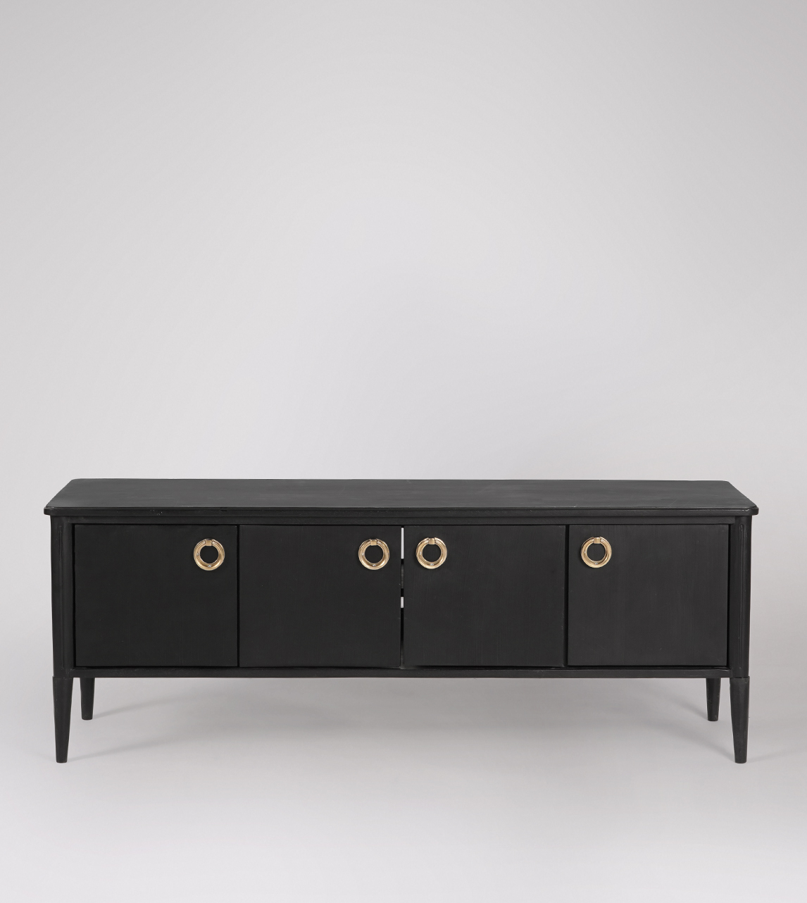 Reyna Classic Media Unit in Brass & Matt Charcoal | Swoon