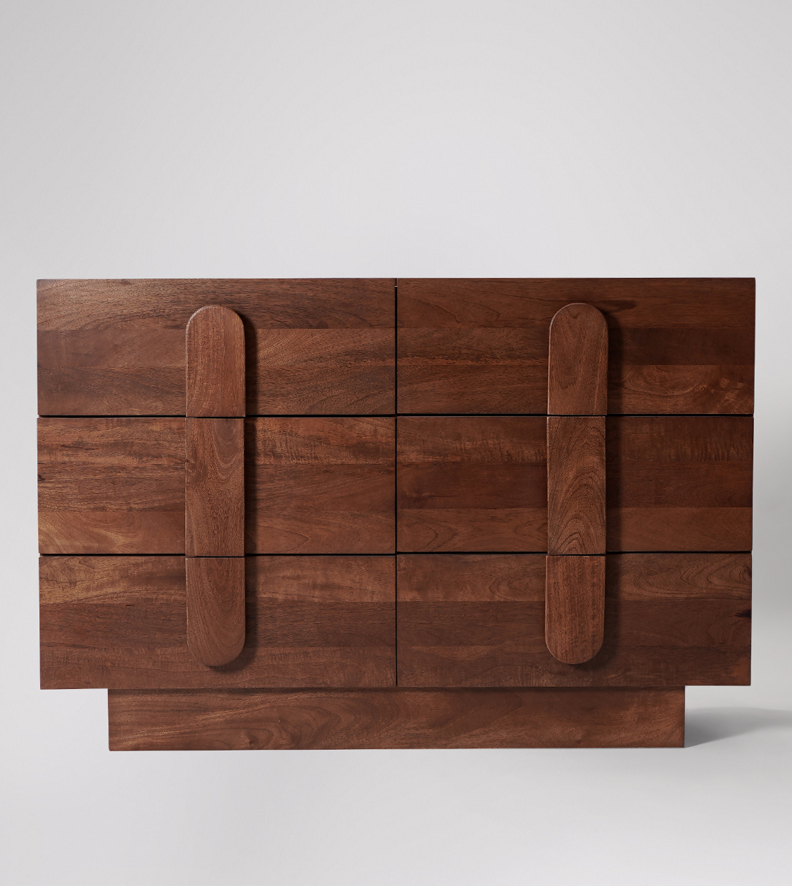 Rolo Scandi Six-drawer Chest of Drawers in Light Brown Mango Wood | Swoon