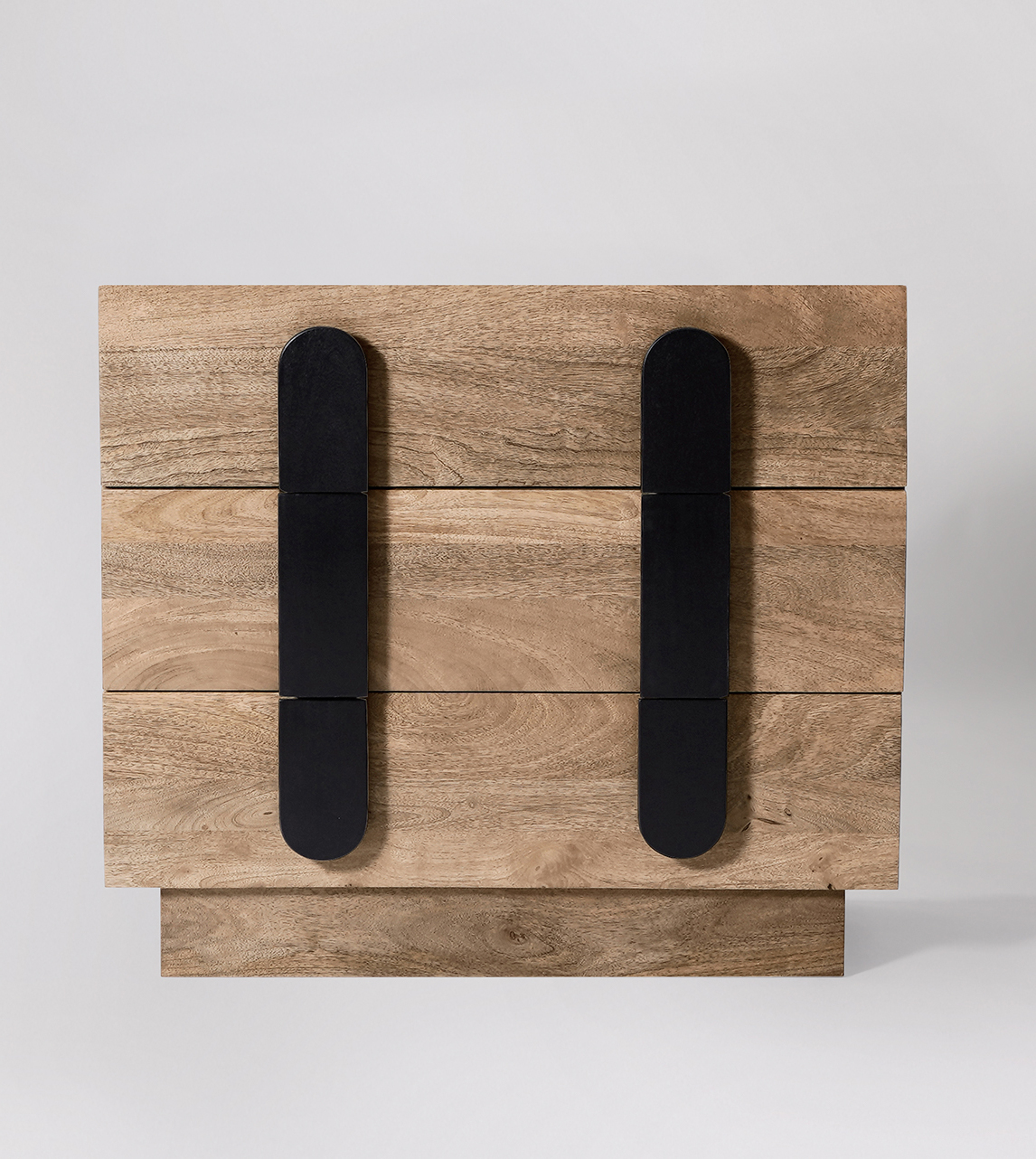 Rolo Scandi Three-drawer Chest of Drawers in Black & Natural Oak ...