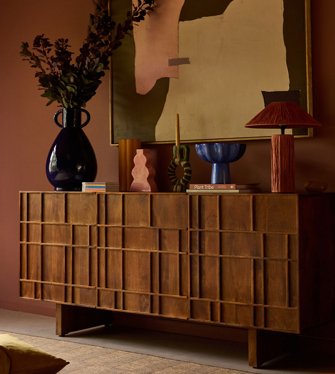 Rushden Scandi Sideboard in Light Brown Mango Wood | Swoon