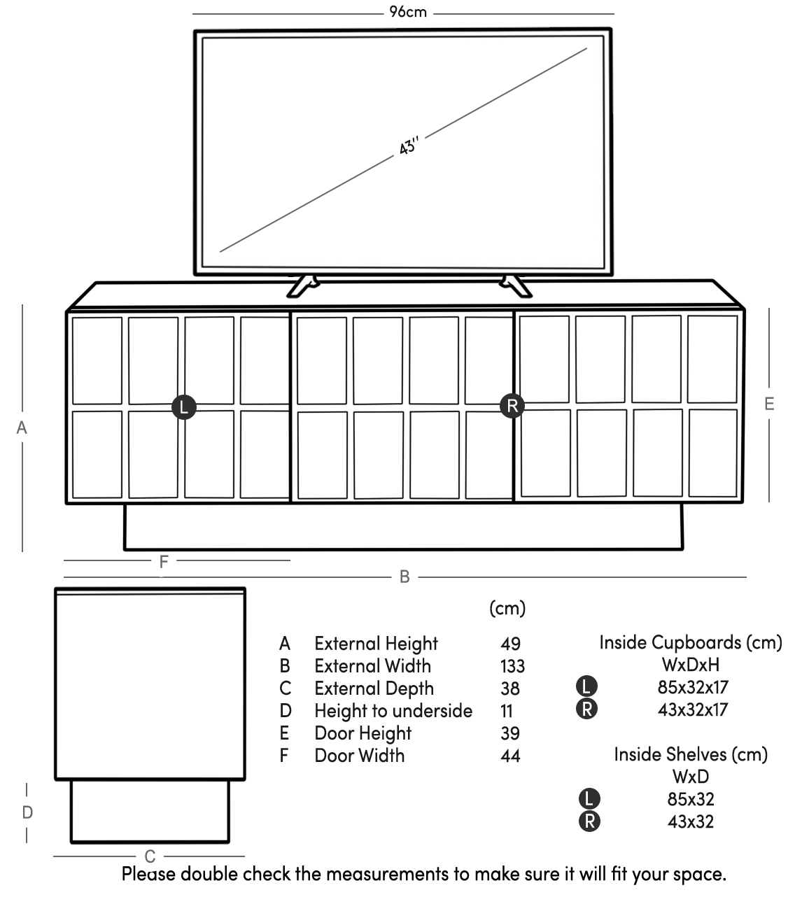 Sandon Scandi TV Stand in Acacia | Swoon