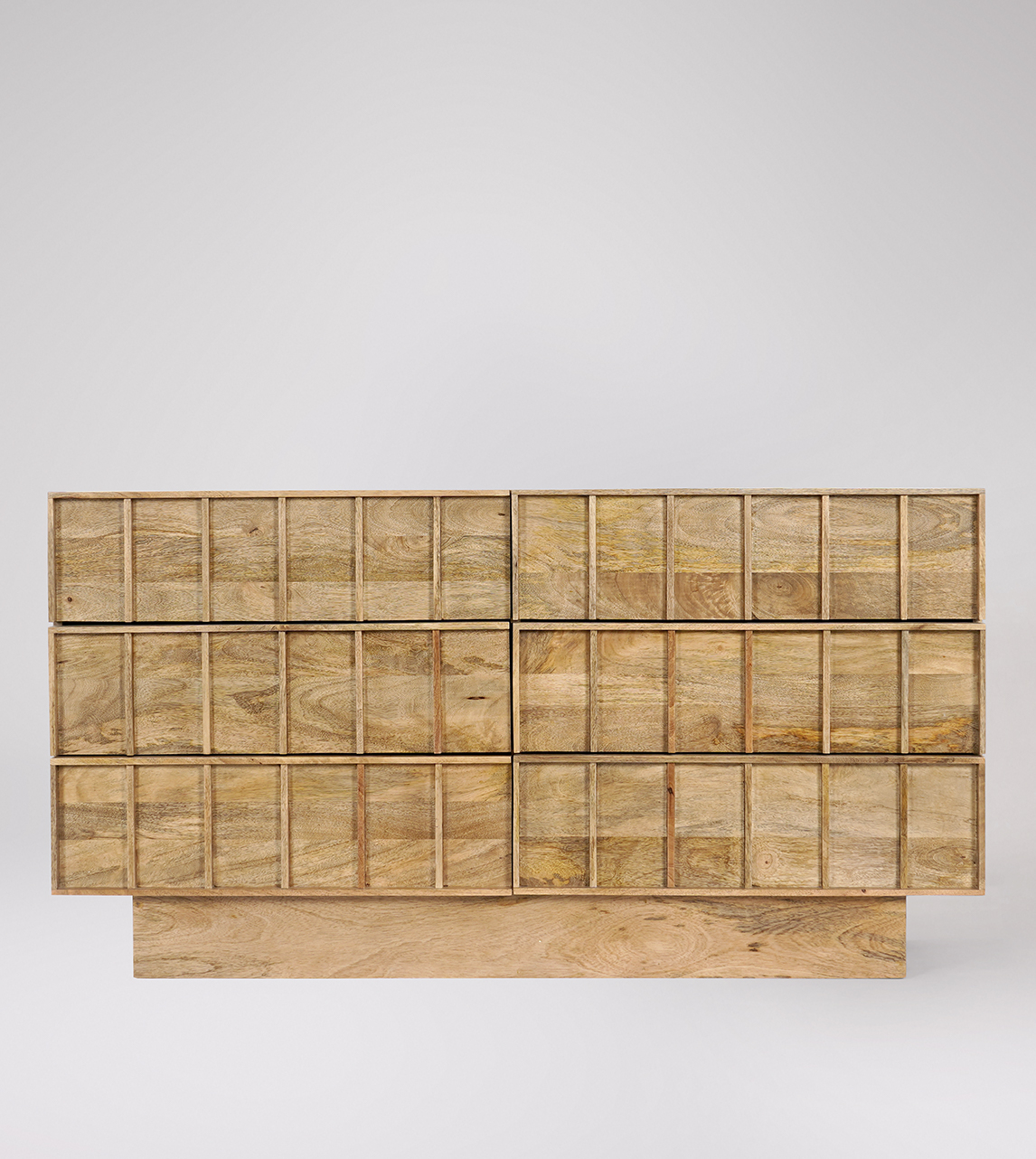 Sandon Mid Century Six-drawer Chest of Drawers in Natural Oak-Stained ...