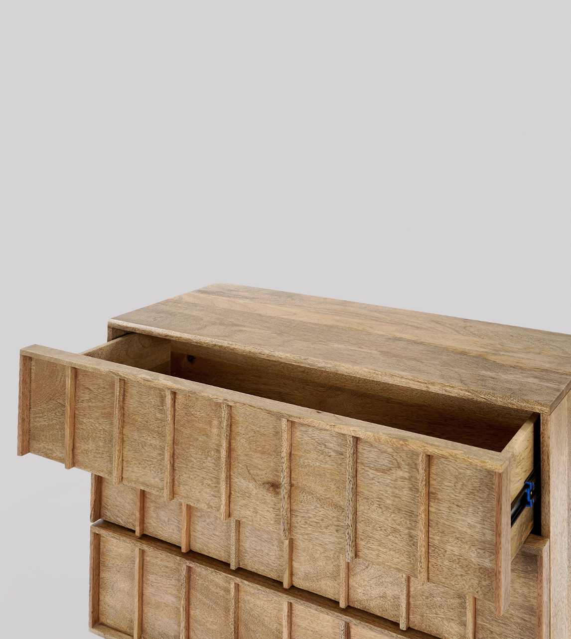 Sandon Mid Century Three-drawer Chest of Drawers in Natural Oak-Stained ...