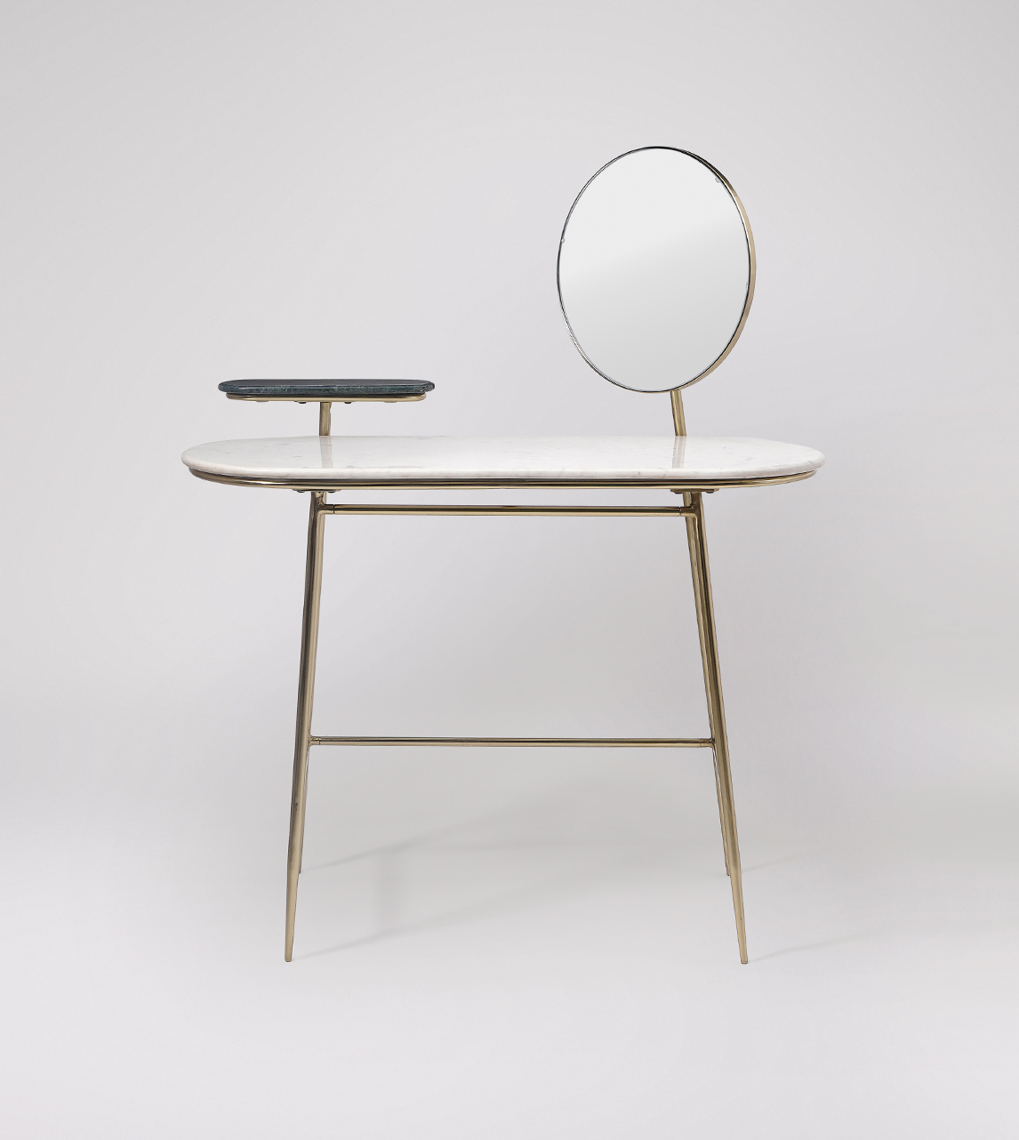 White and brass dressing table store