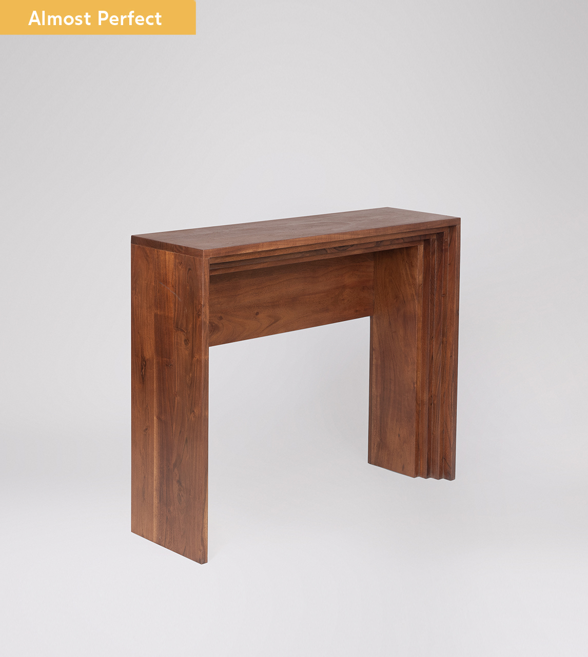 Seville Scandi Console Table in Dark Brown Acacia | Almost Perfect | Swoon