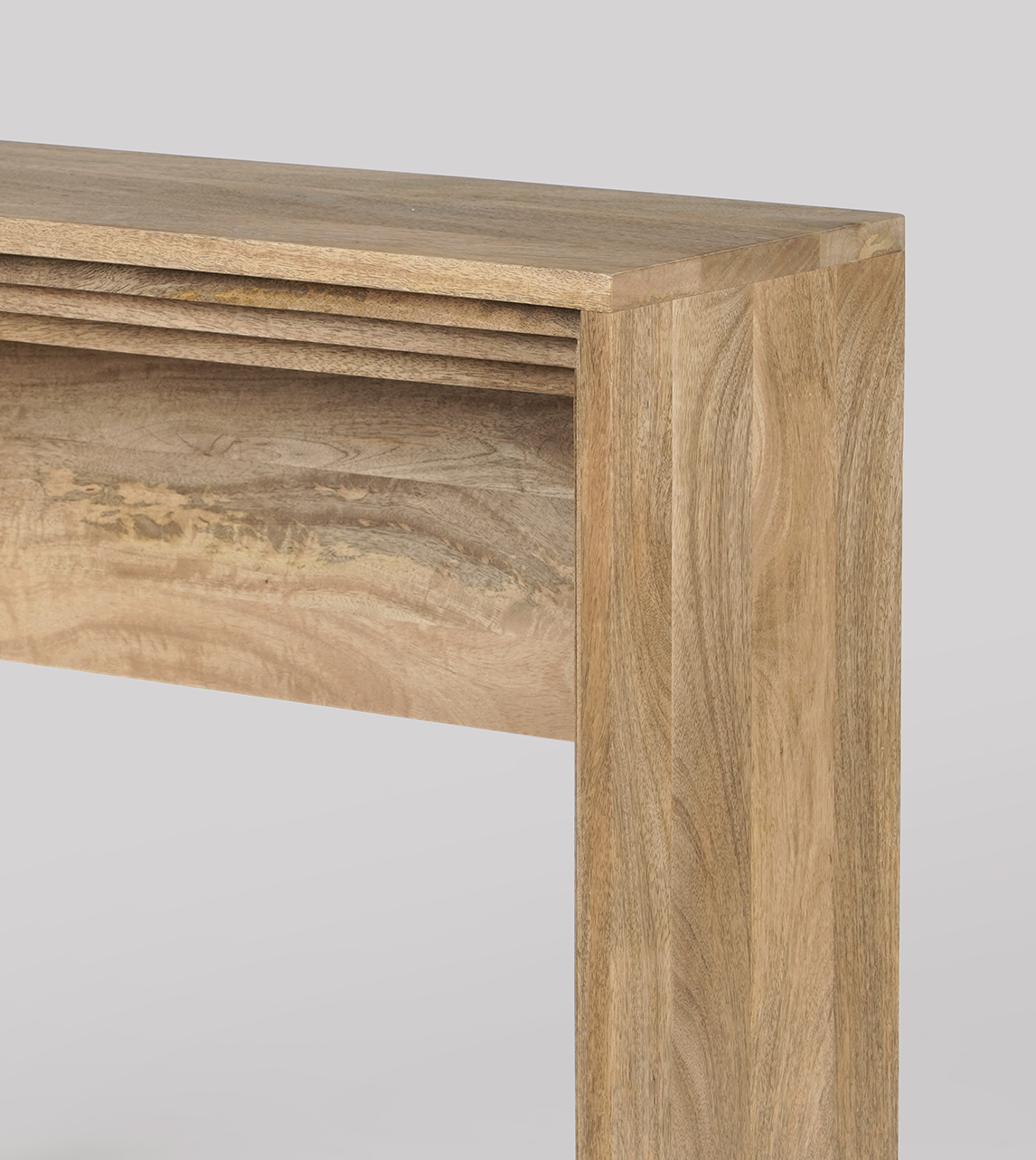 Seville Scandi Console Table in Natural Oak-Stained Mango Wood | Swoon