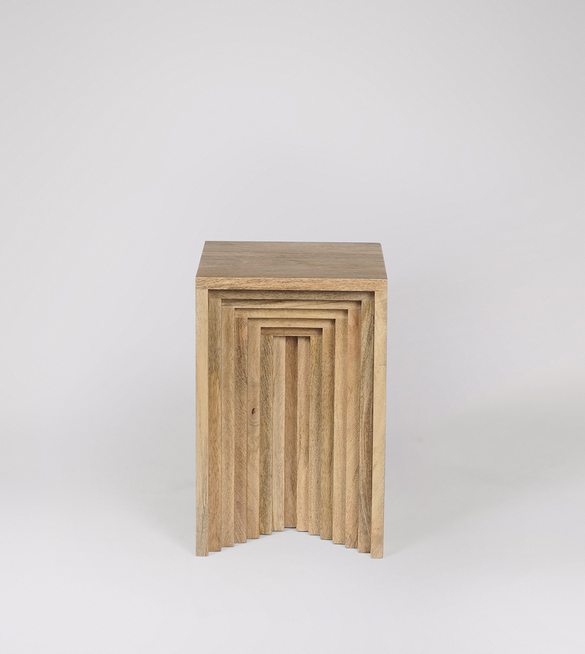 Seville Scandi Side Table in Natural Oak-stained Mango Wood | Swoon