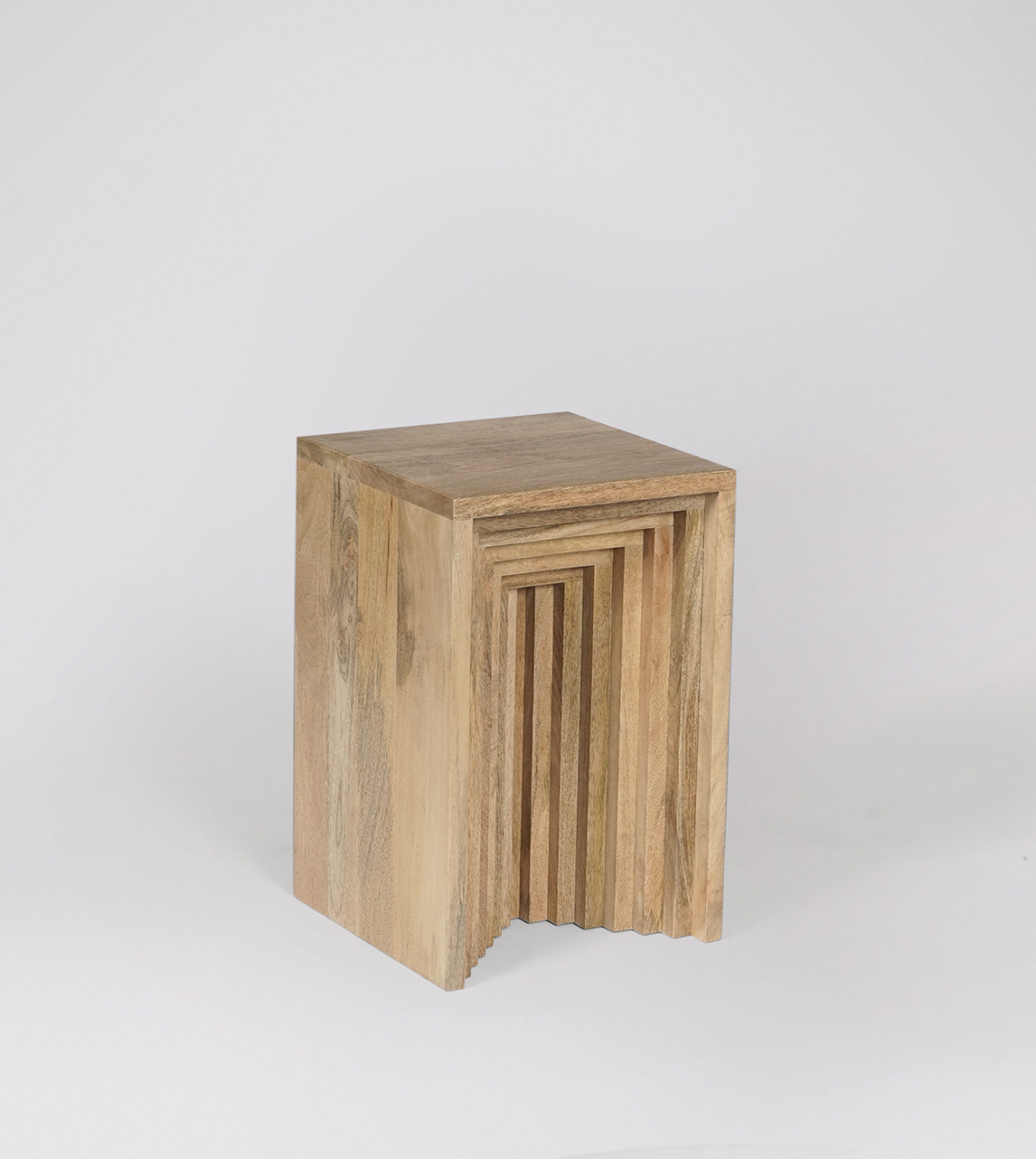Seville Scandi Side Table in Natural Oak-stained Mango Wood | Swoon