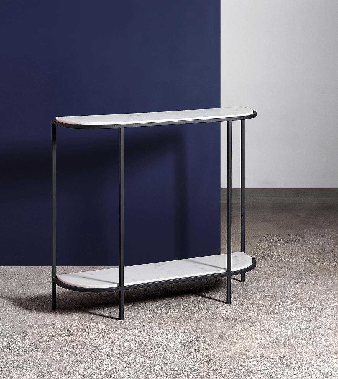Sienna Luxe Console Table in White Marble | Swoon