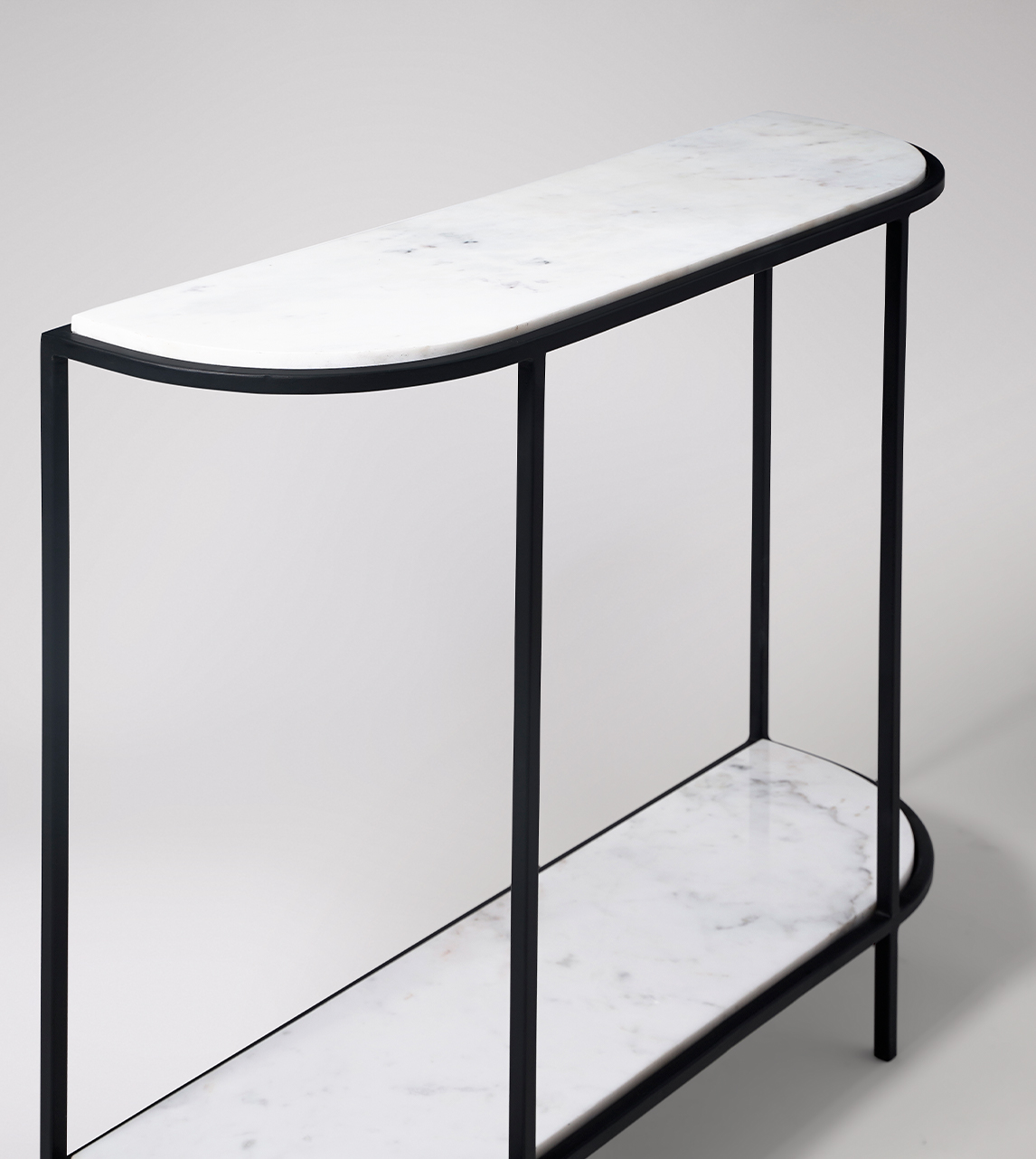 Sienna Luxe Console Table in White Marble | Swoon