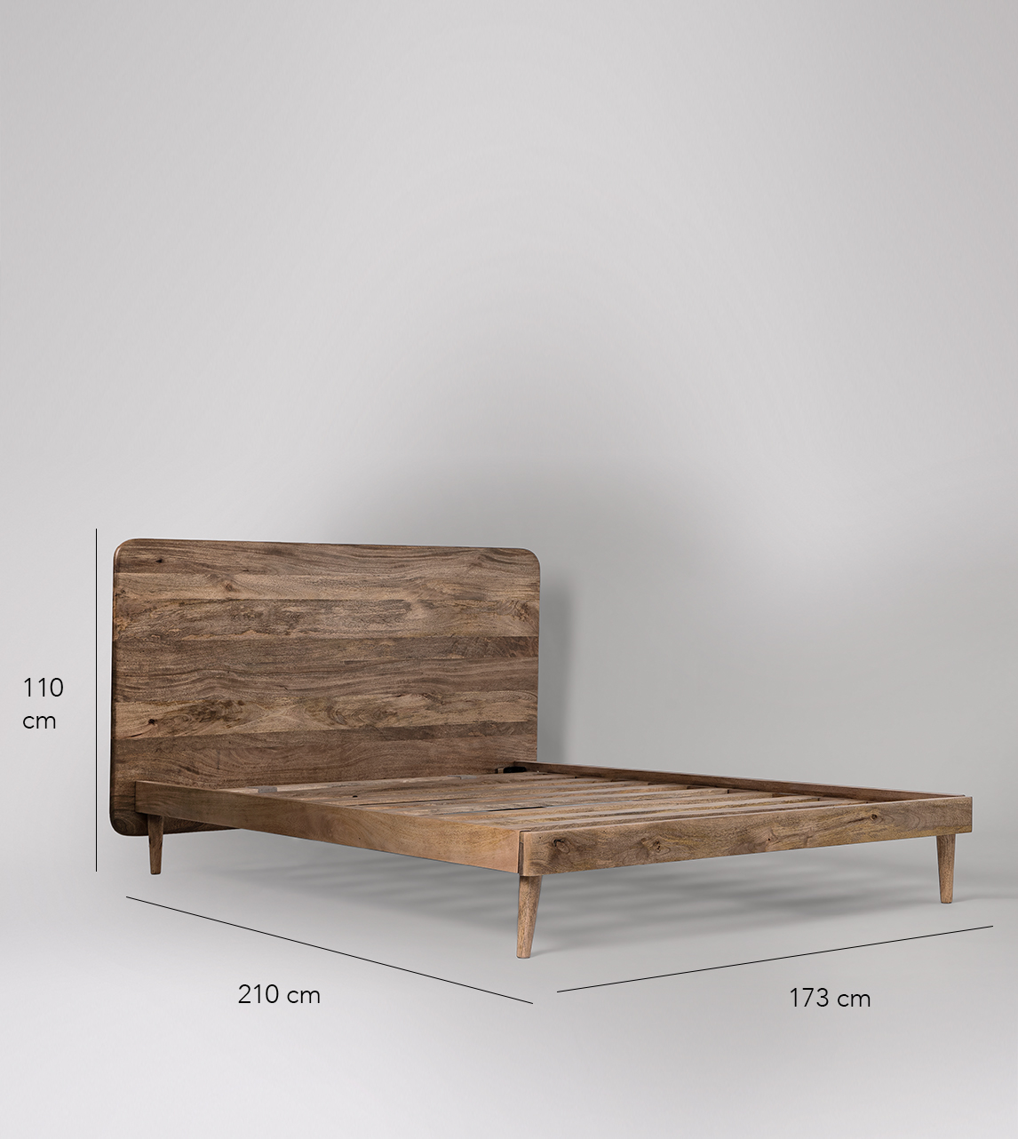 Southwark King Size Bed Frame, Mid-Century Scandi Style in Natural Oak ...