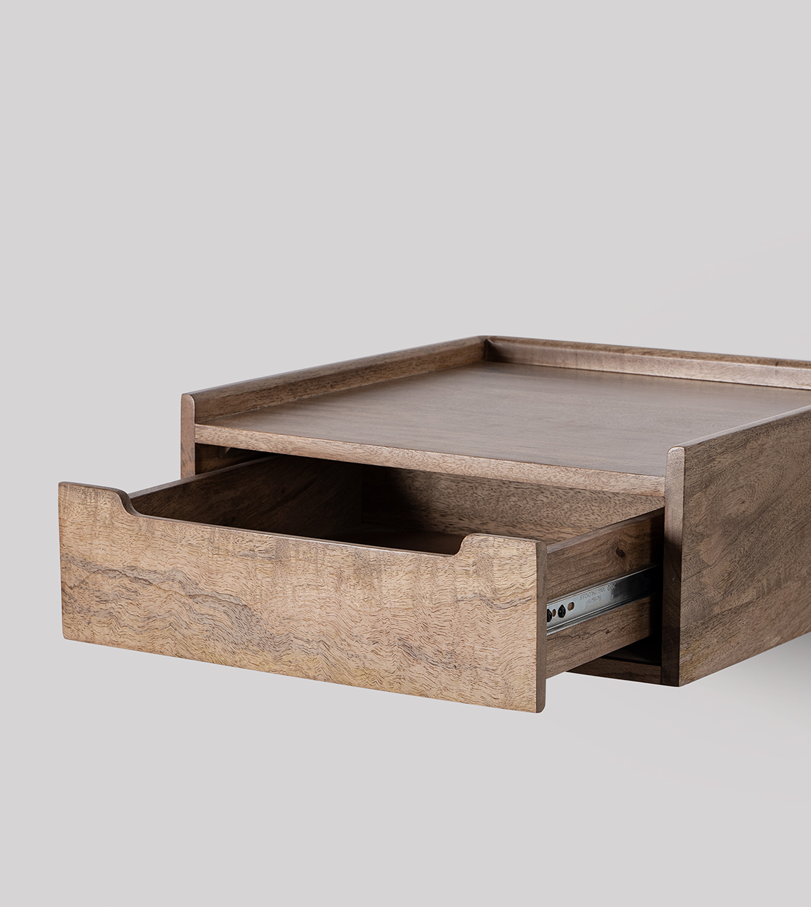 Southwark Mid-Century Scandi Wall-mounted Bedside Table in Natural Oak ...