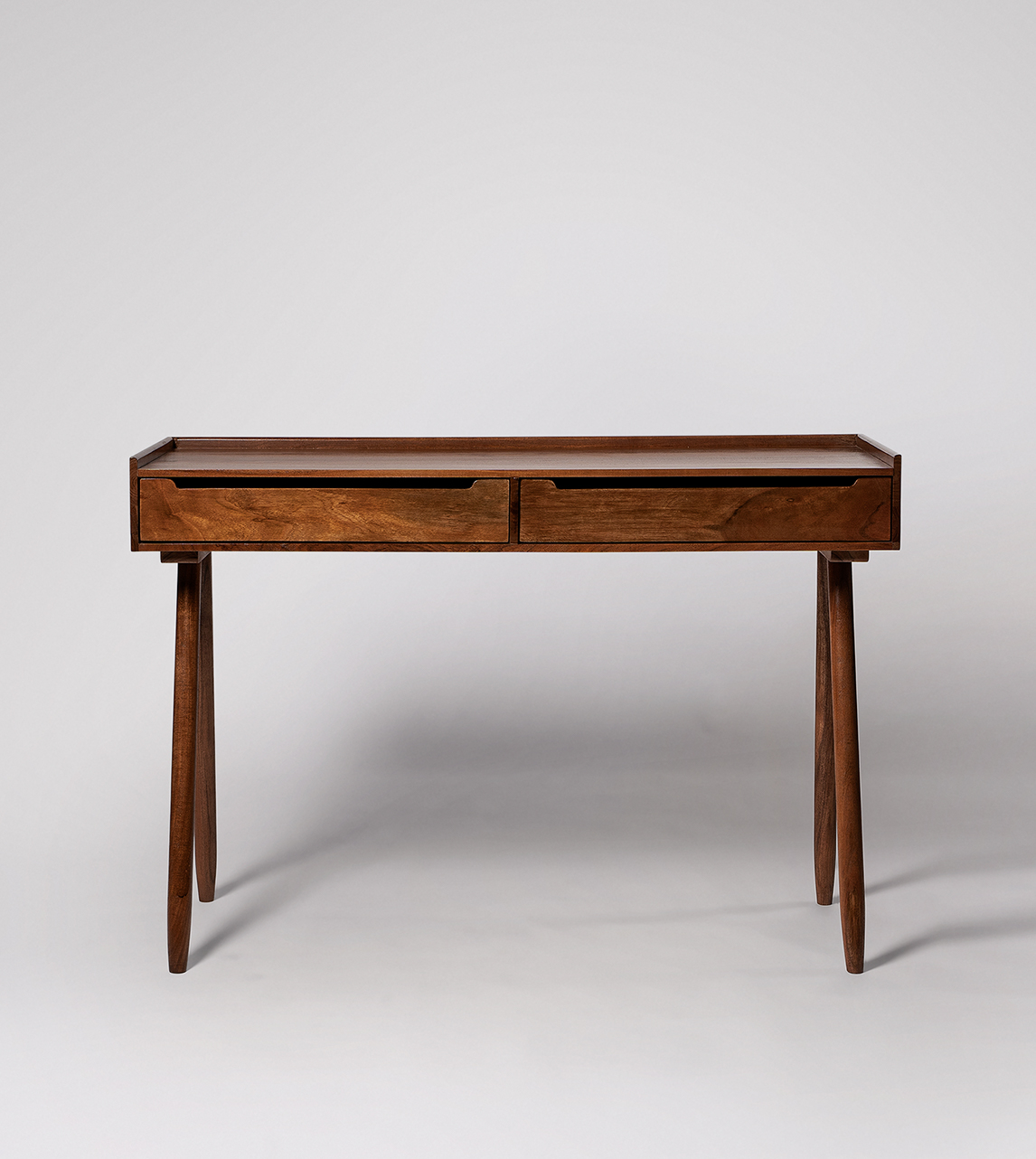 Southwark Mid-Century Desk in Dark Brown Acacia | Swoon