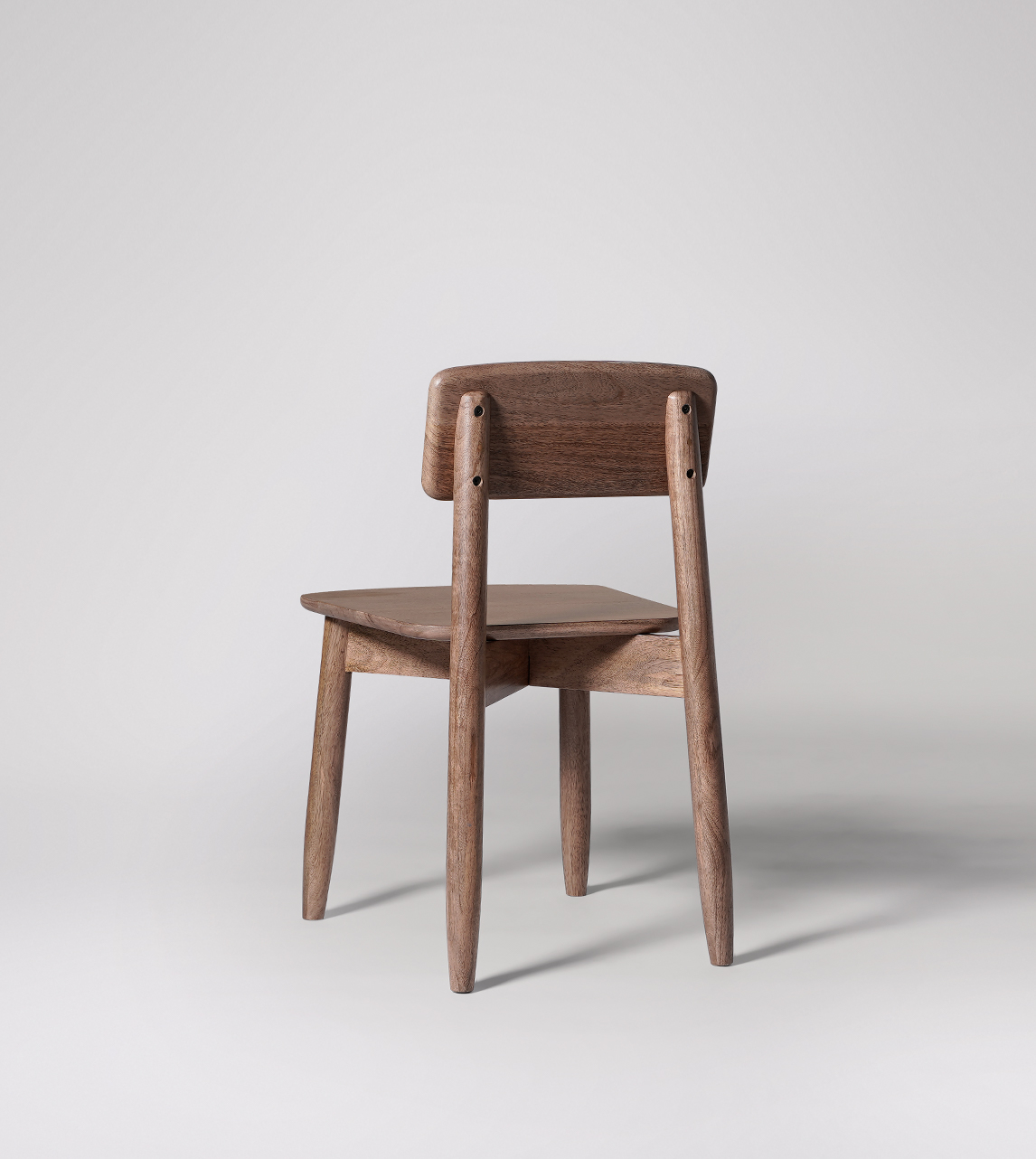 Southwark Mid Century Dining Chair in Natural Oak-Stained Mango Wood ...