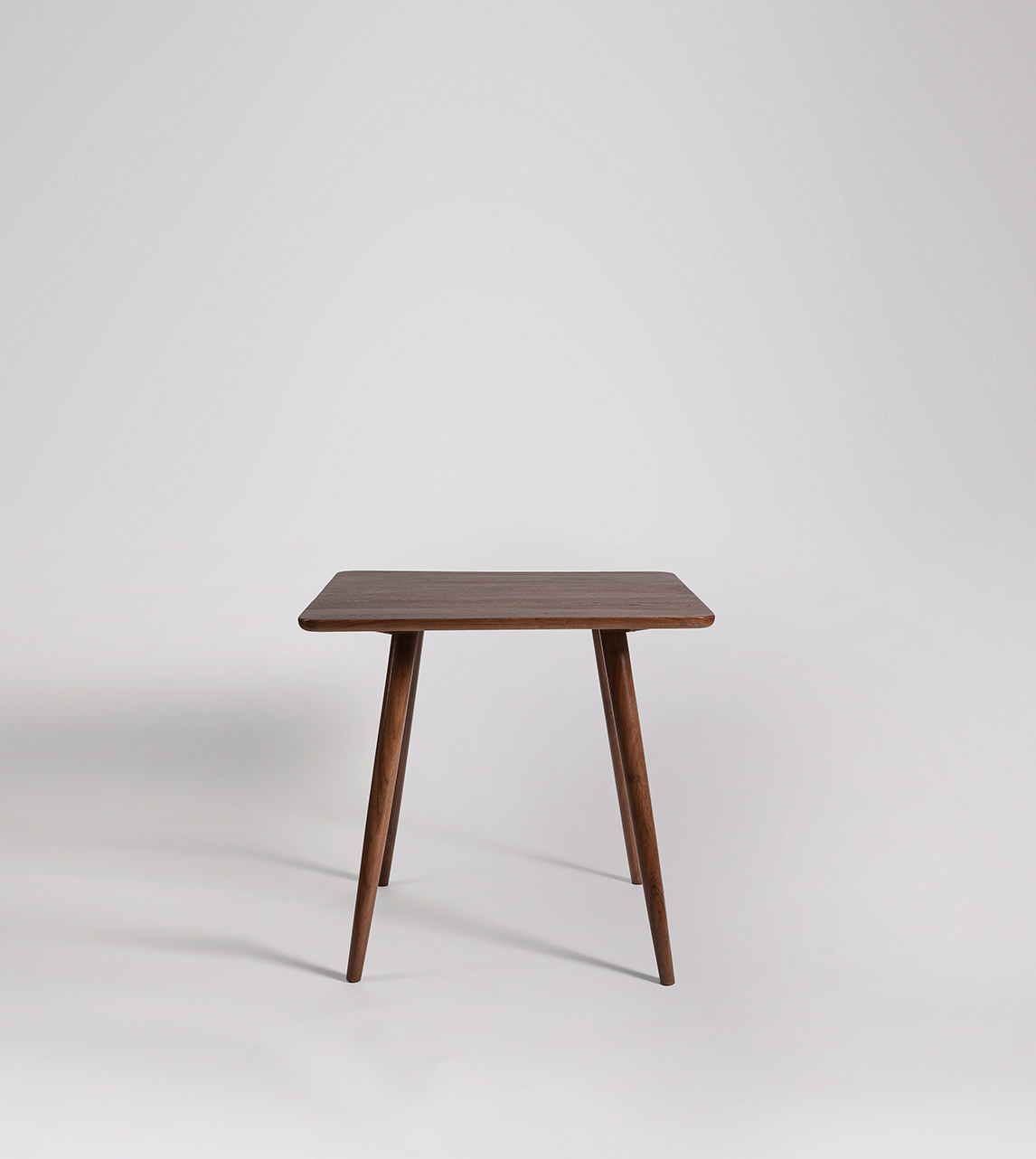 Southwark Mid-Century Square Dining Table in Dark Brown Acacia | Swoon