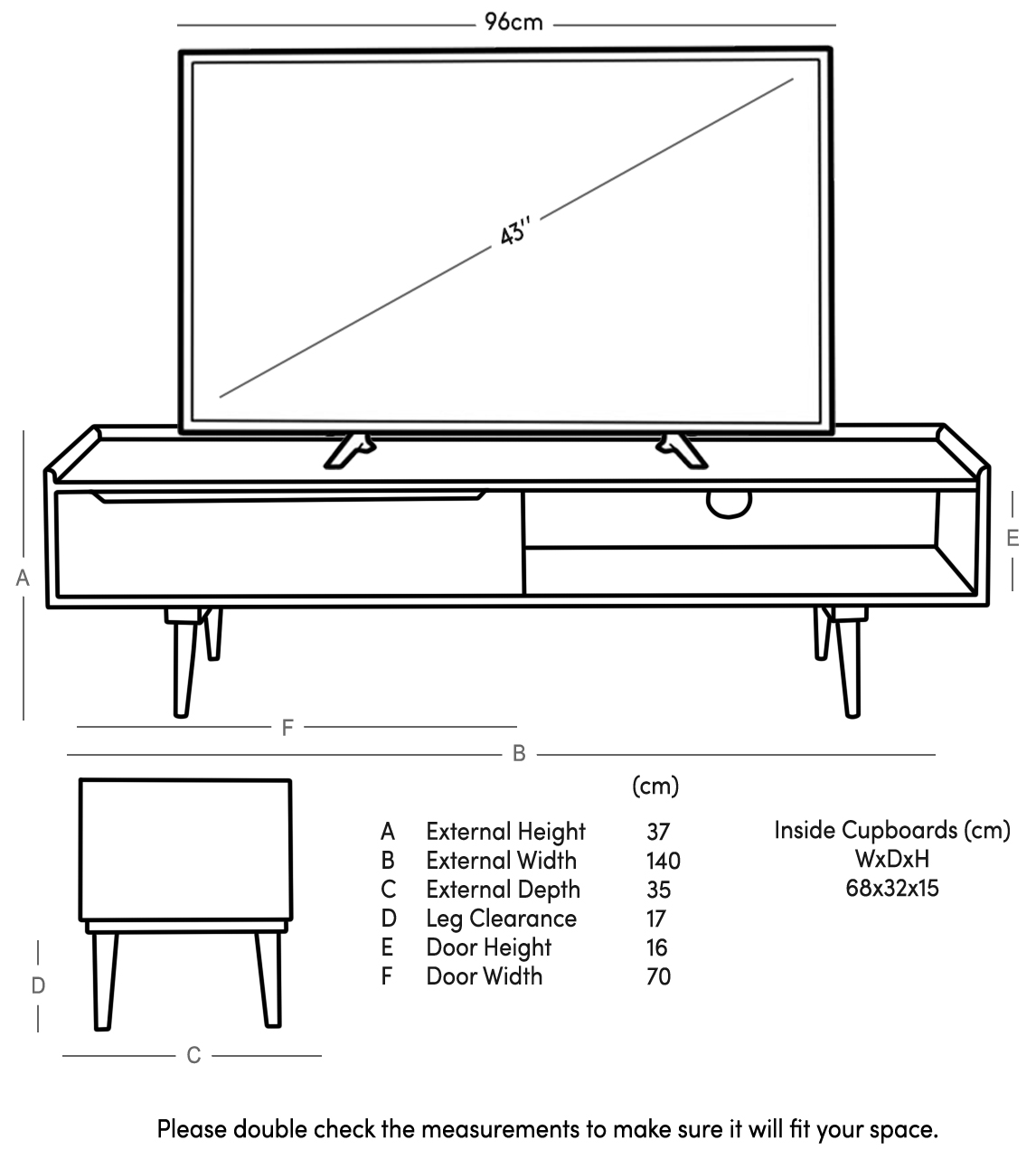 Southwark Scandi Media Unit with Sliding Door in Dark Brown Acacia | Swoon