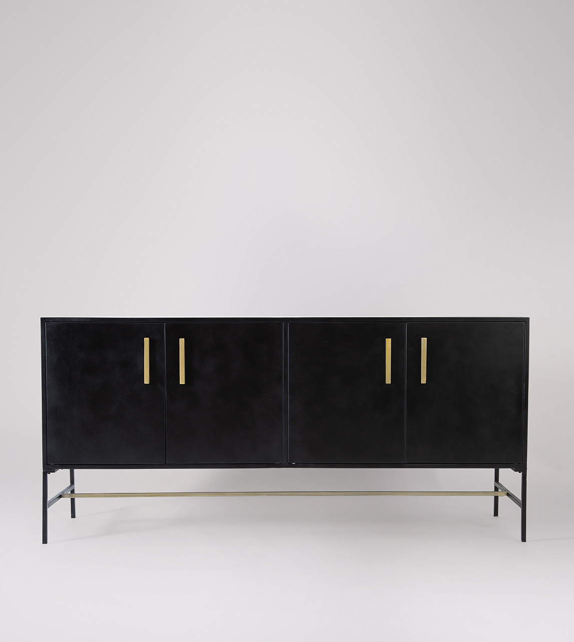 Stepney Industrial Sideboard in Gunmetal & Brass | Swoon