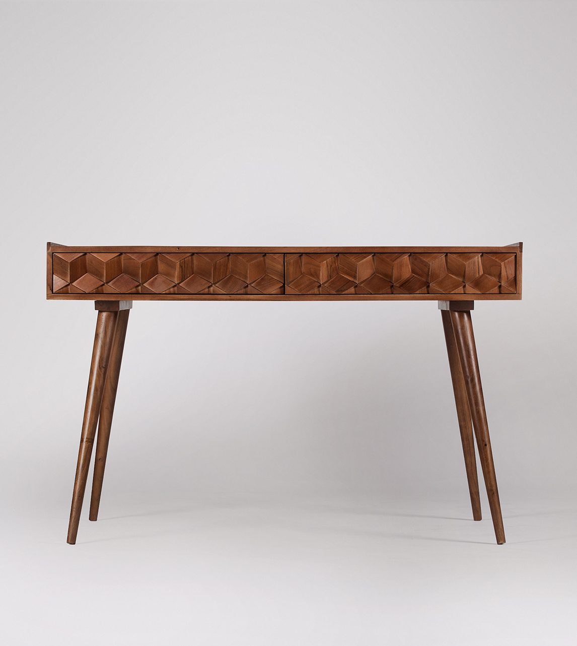Terning Mid-Century Desk in Dark Brown Acacia | Swoon