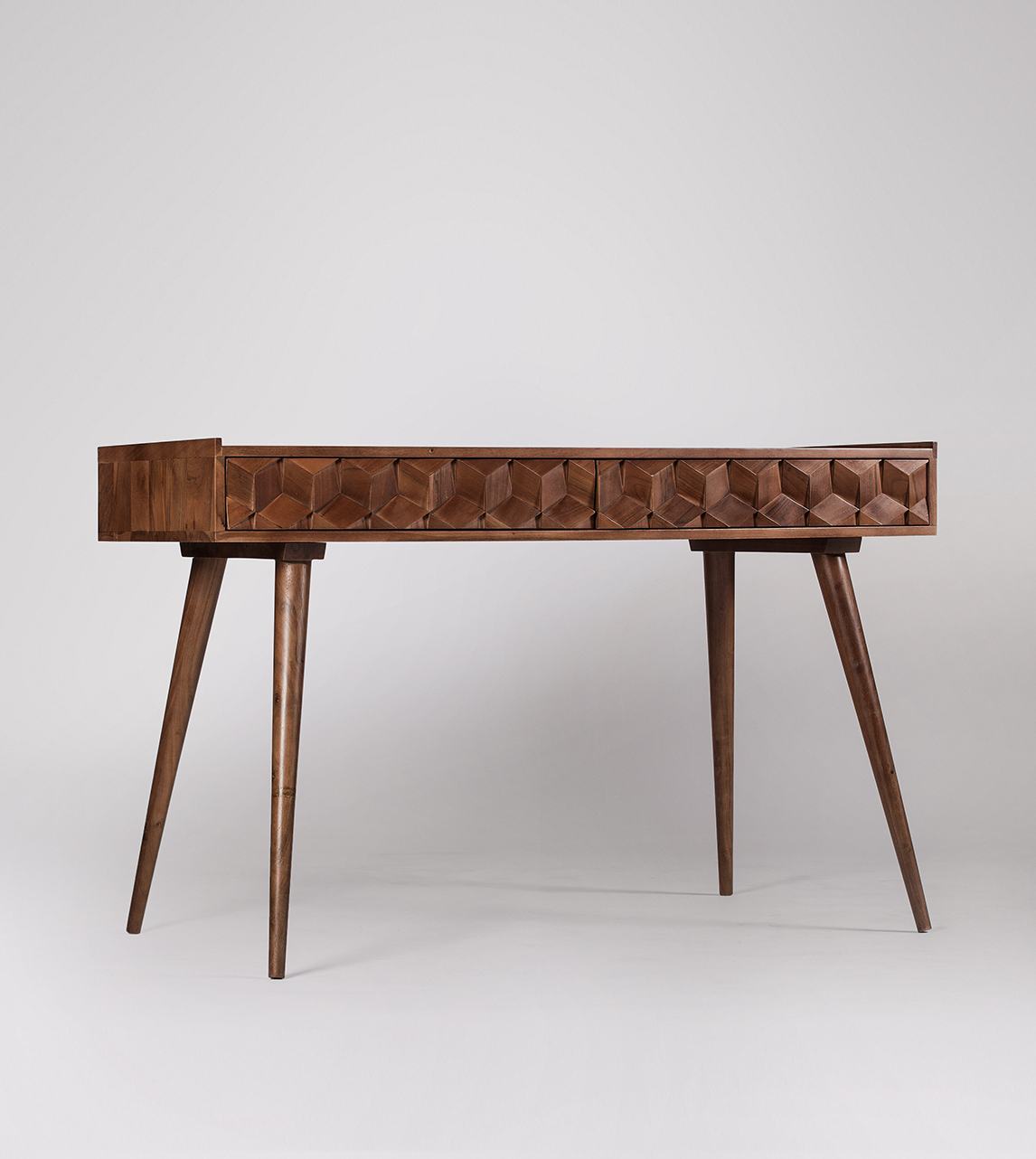 Terning Mid-Century Desk in Dark Brown Acacia | Swoon